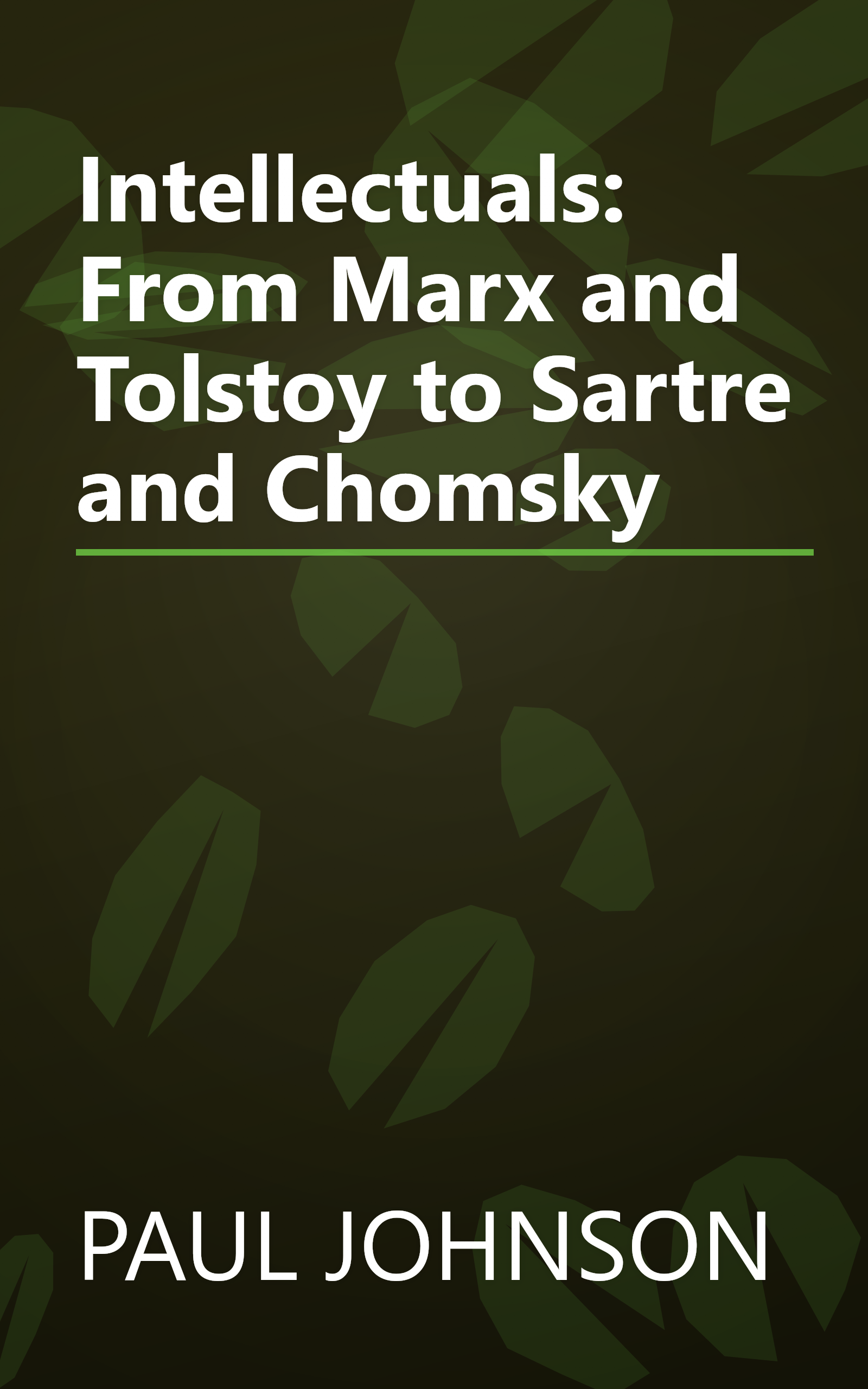 Intellectuals: From Marx and Tolstoy to Sartre and Chomsky book cover