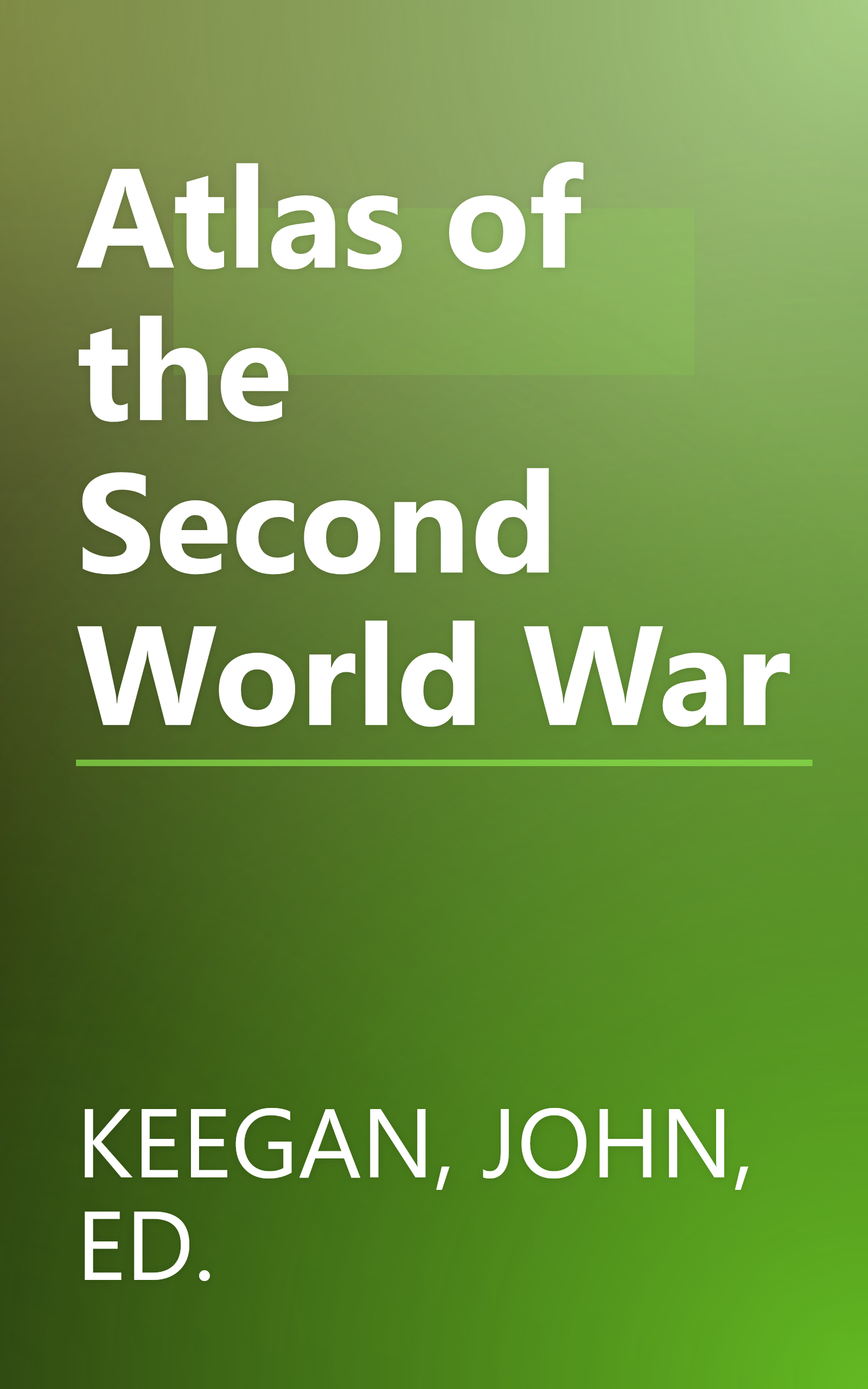 Atlas of the Second World War book cover