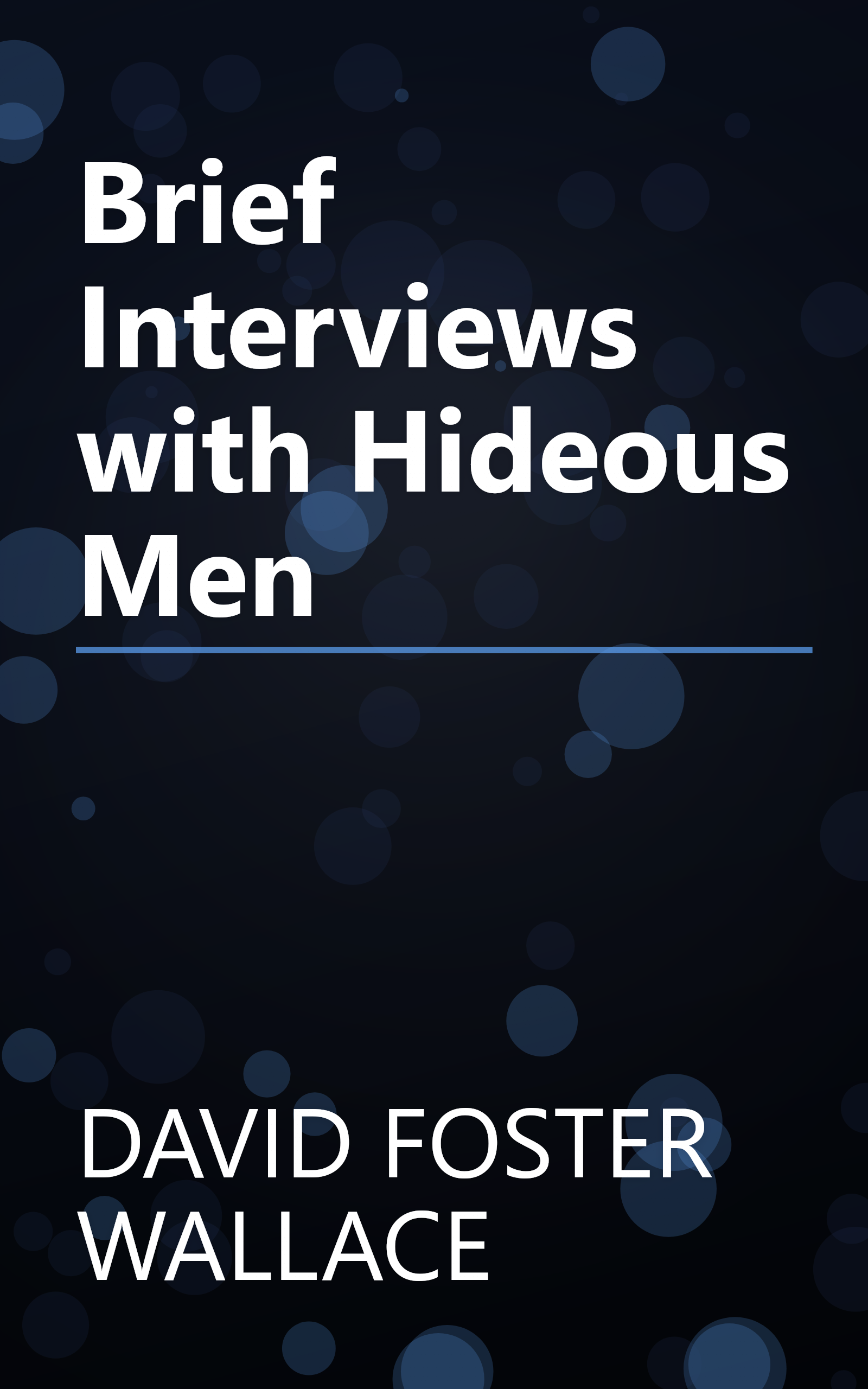 Brief Interviews with Hideous Men book cover