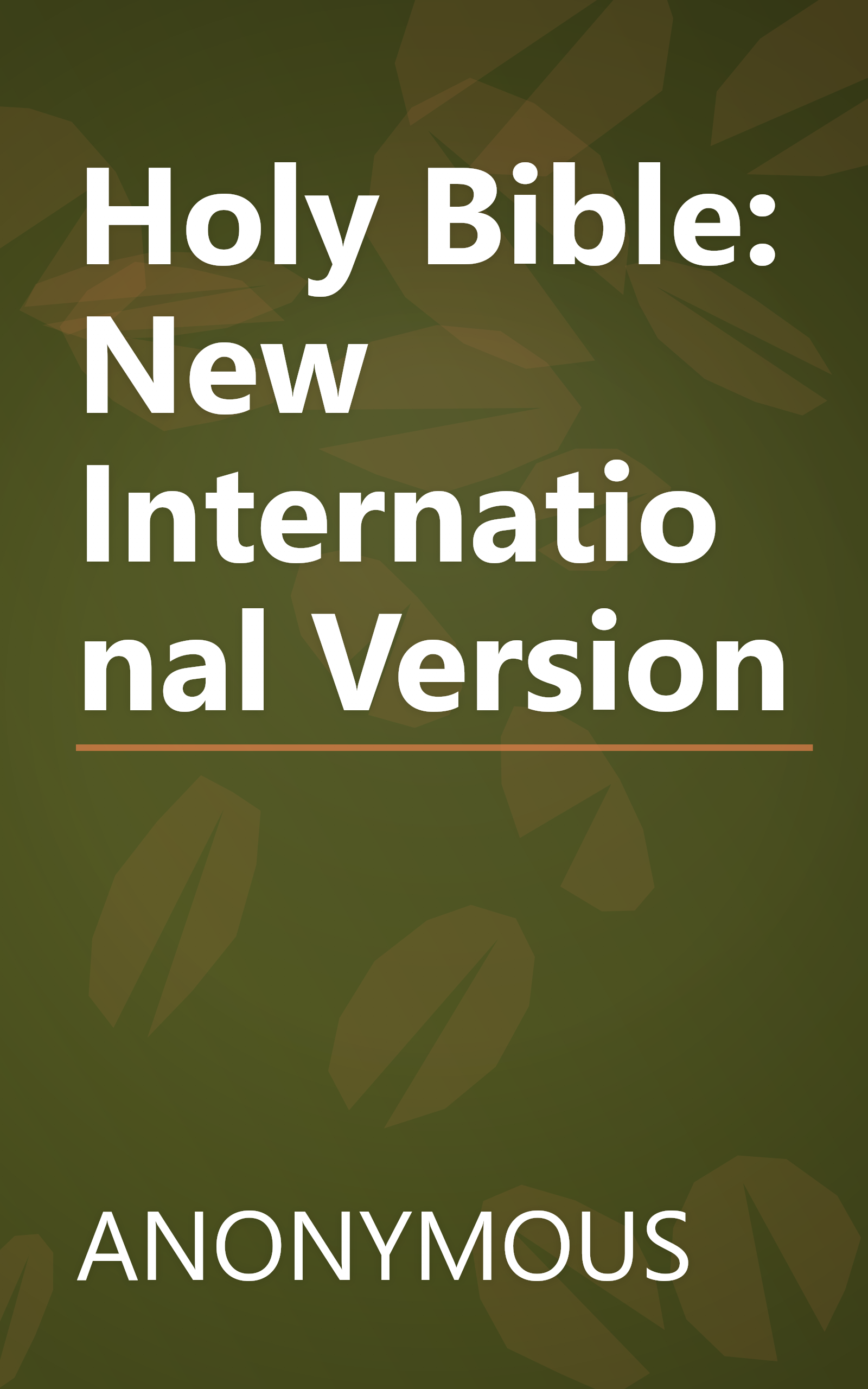 Holy Bible: New International Version book cover
