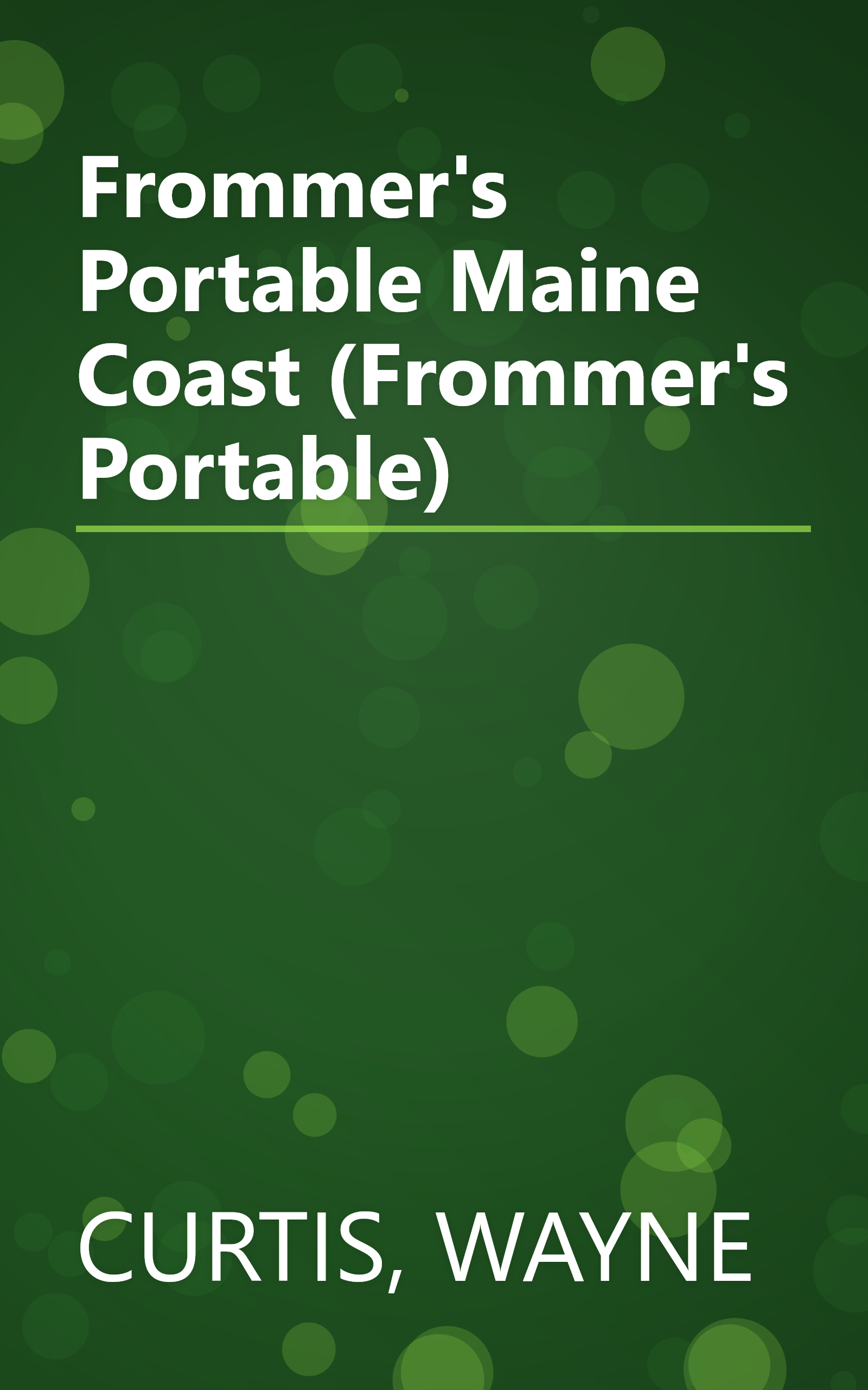 Frommer's Portable Maine Coast (Frommer's Portable) book cover