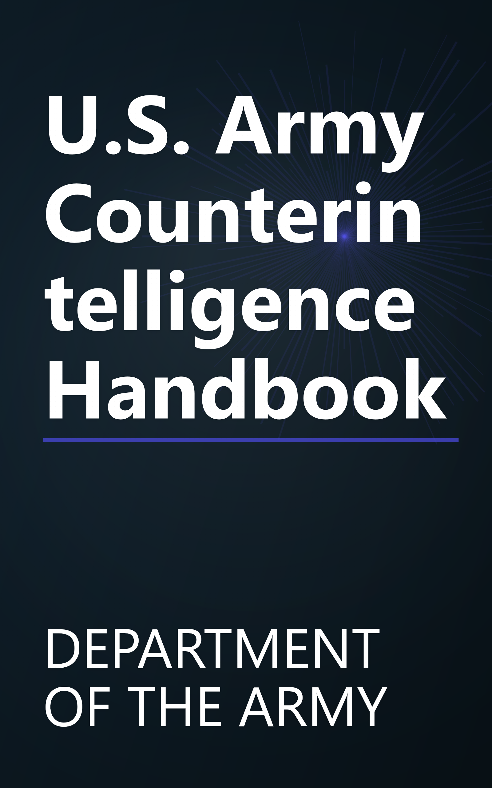 U.S. Army Counterintelligence Handbook book cover