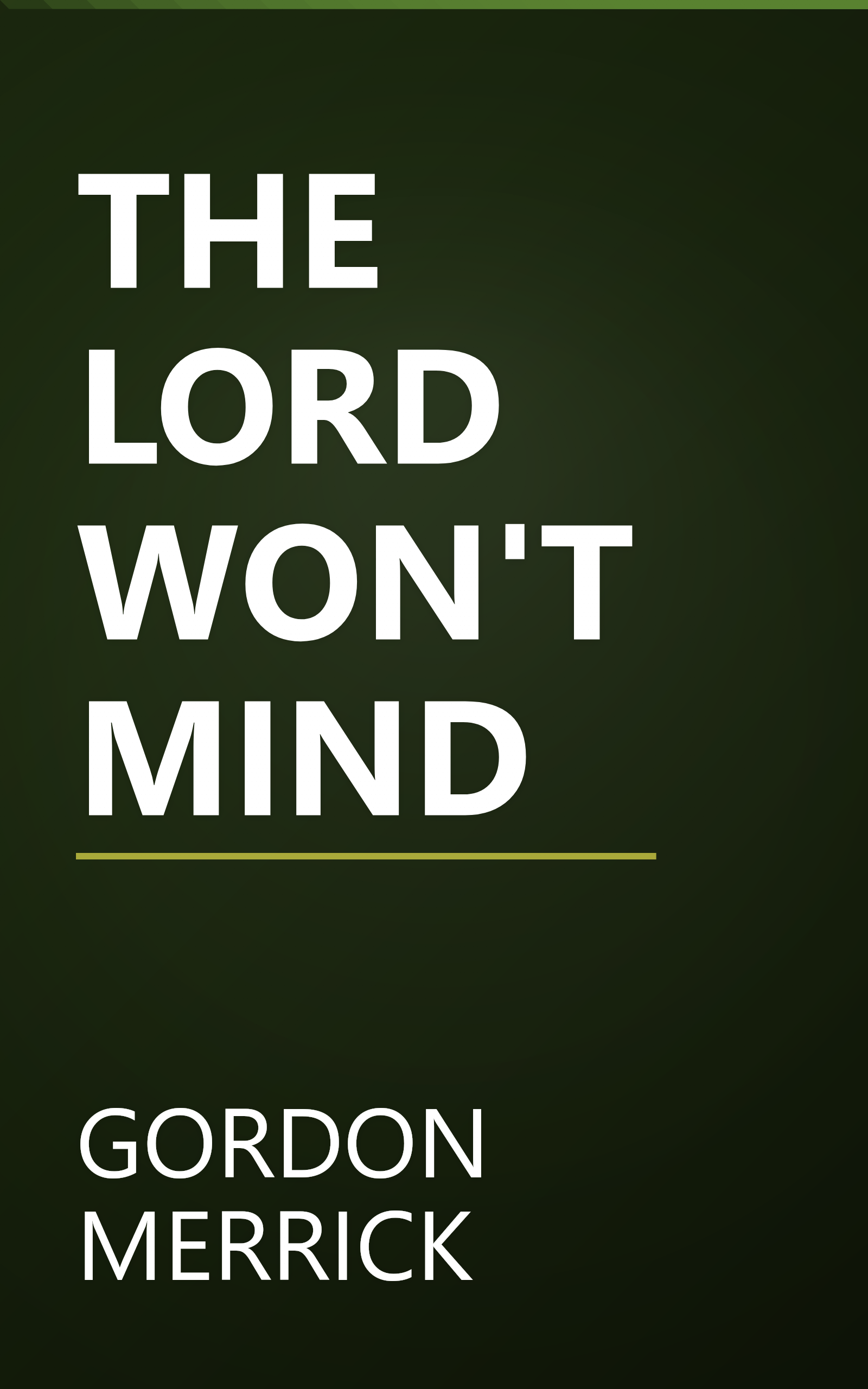 THE LORD WON'T MIND book cover