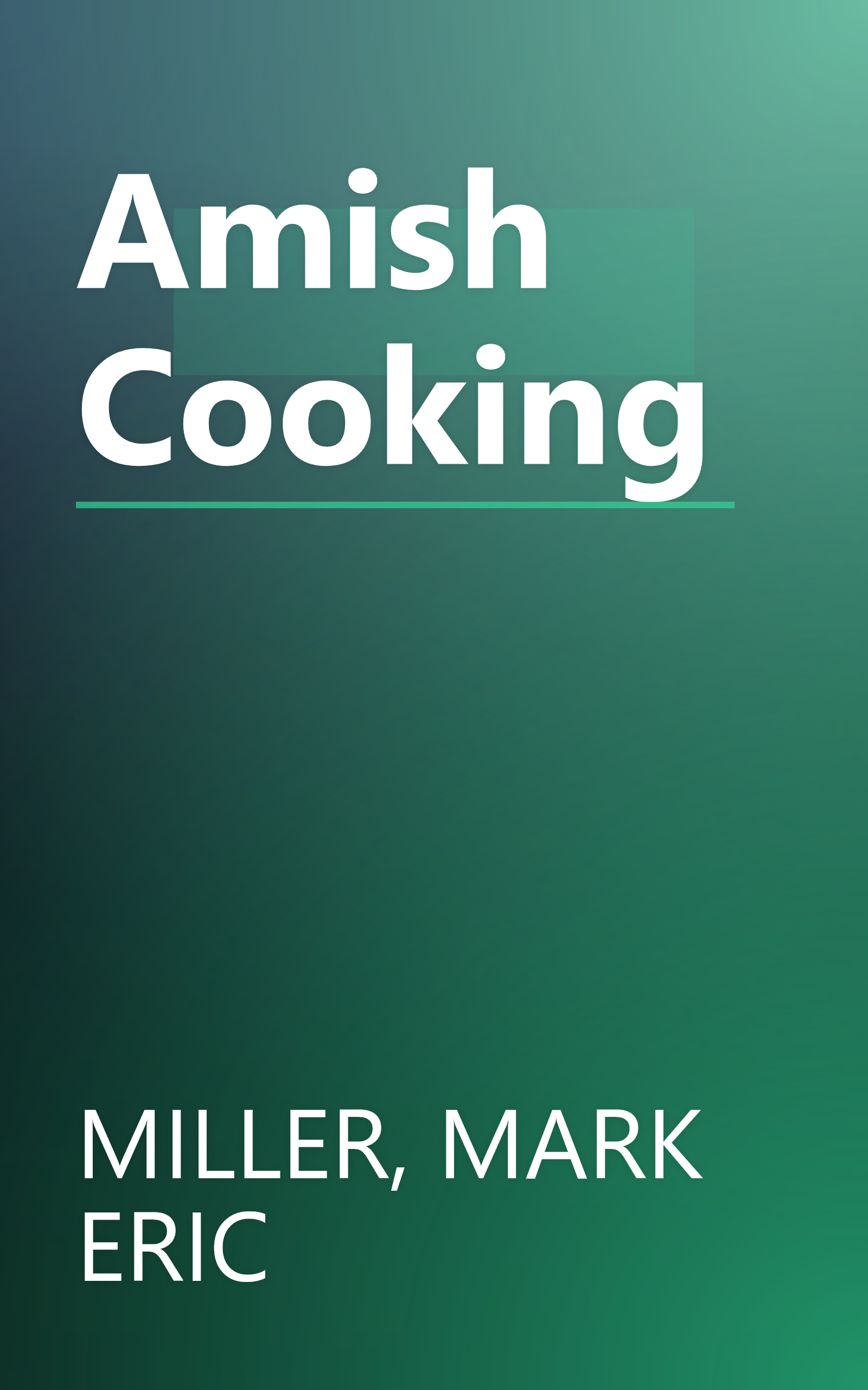 Amish Cooking book cover