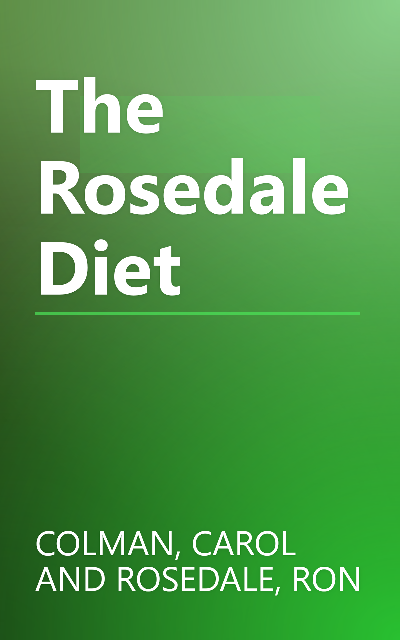 The Rosedale Diet book cover