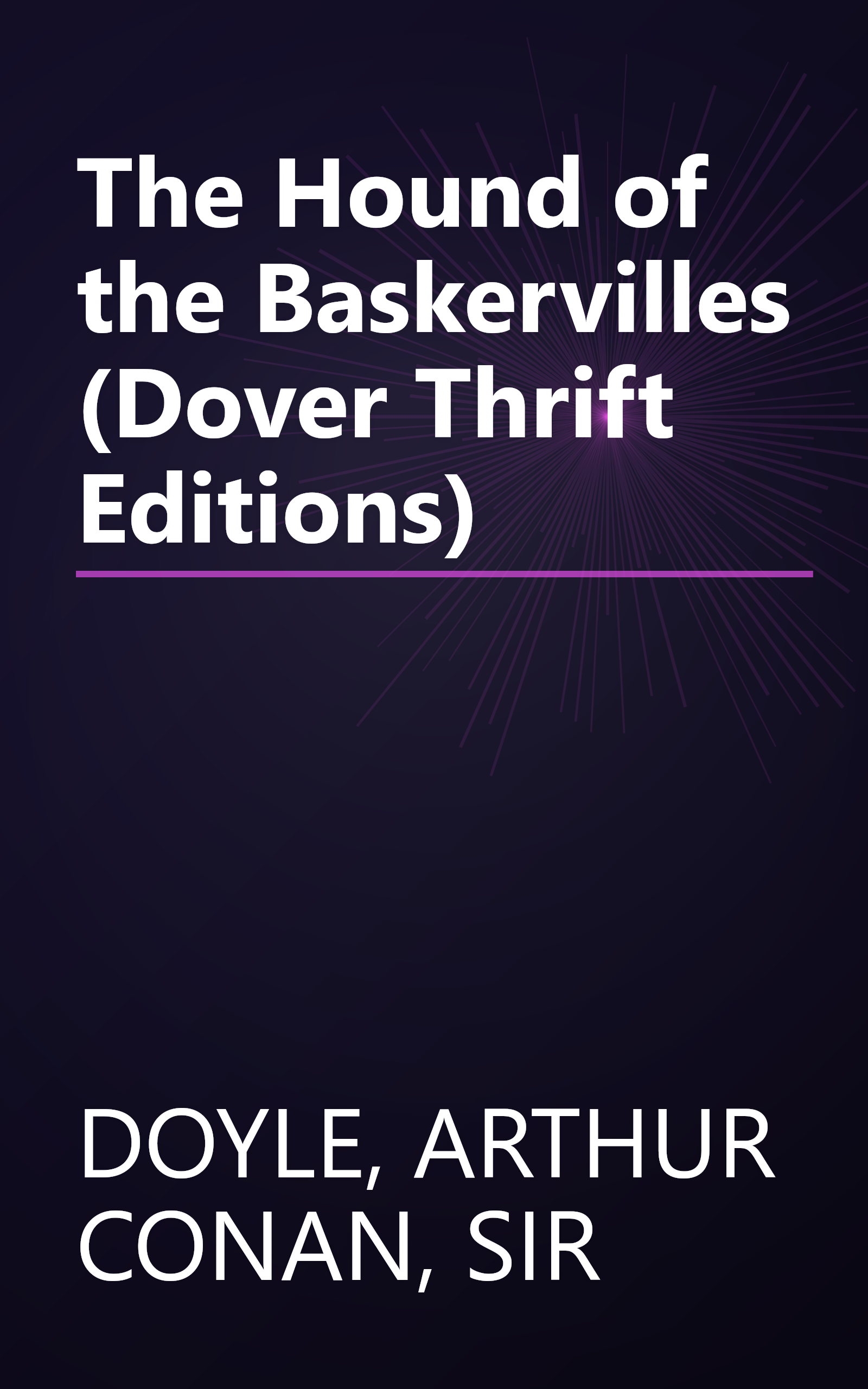 The Hound of the Baskervilles (Dover Thrift Editions) book cover
