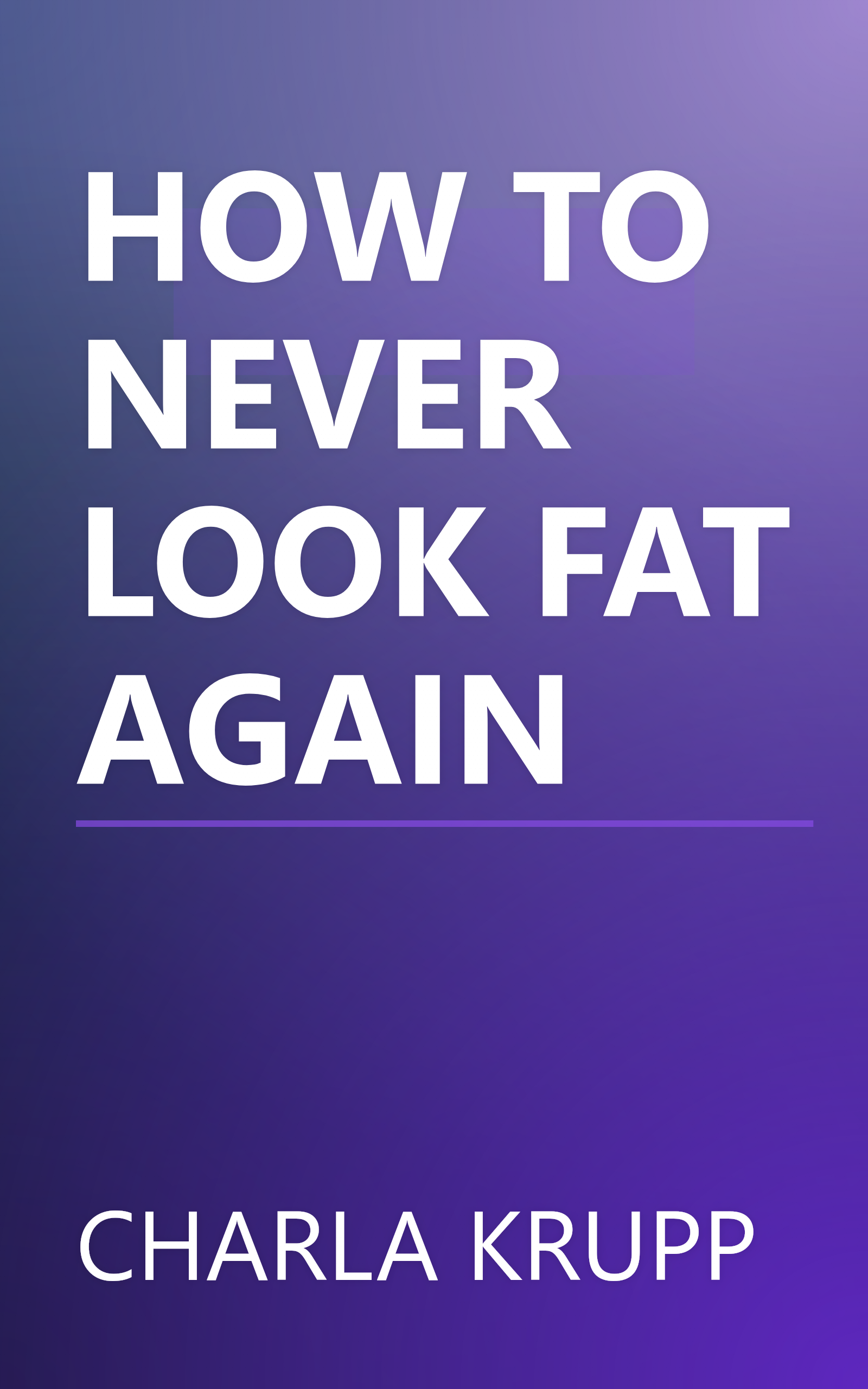 HOW TO NEVER LOOK FAT AGAIN book cover