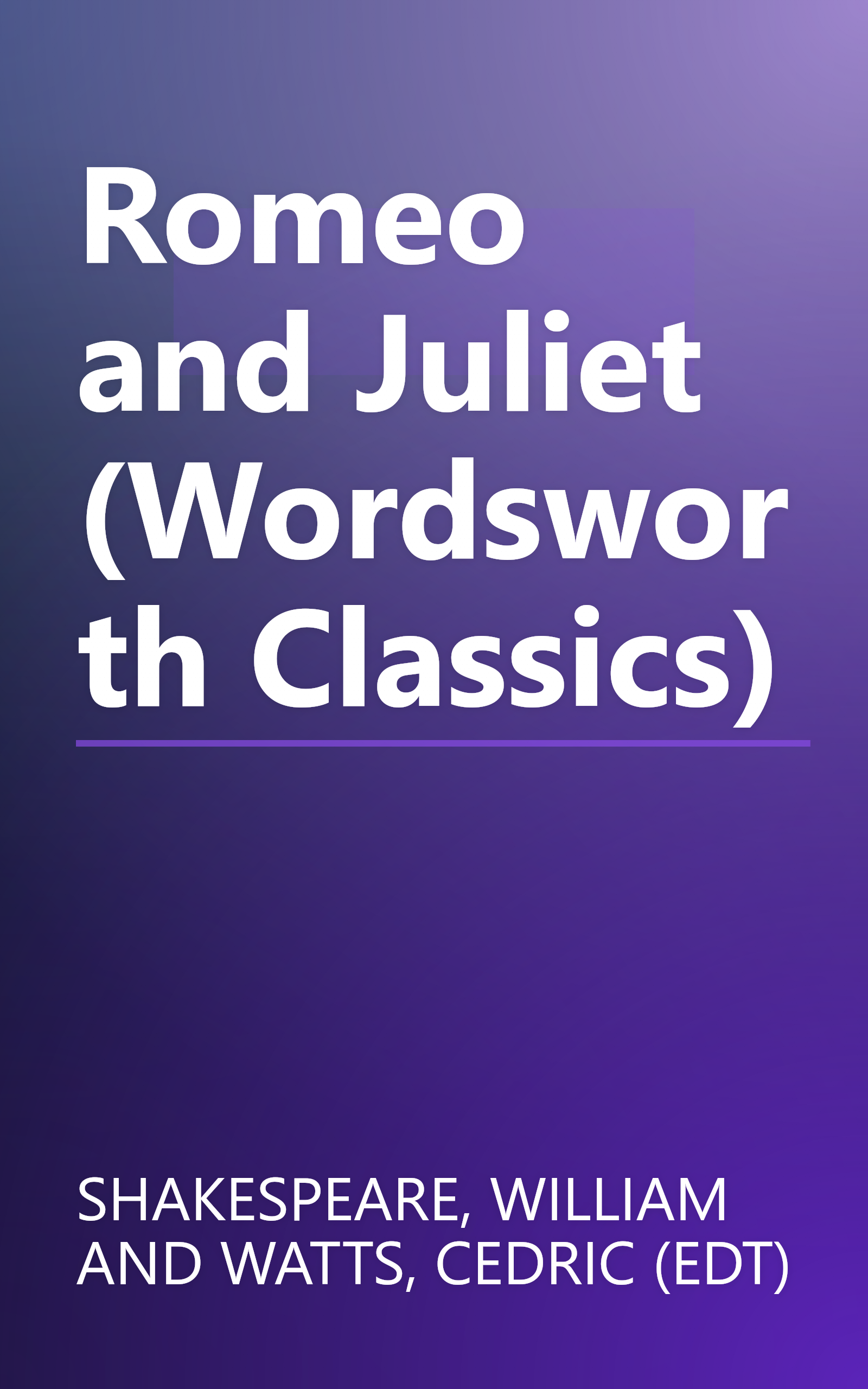 Romeo and Juliet (Wordsworth Classics) book cover