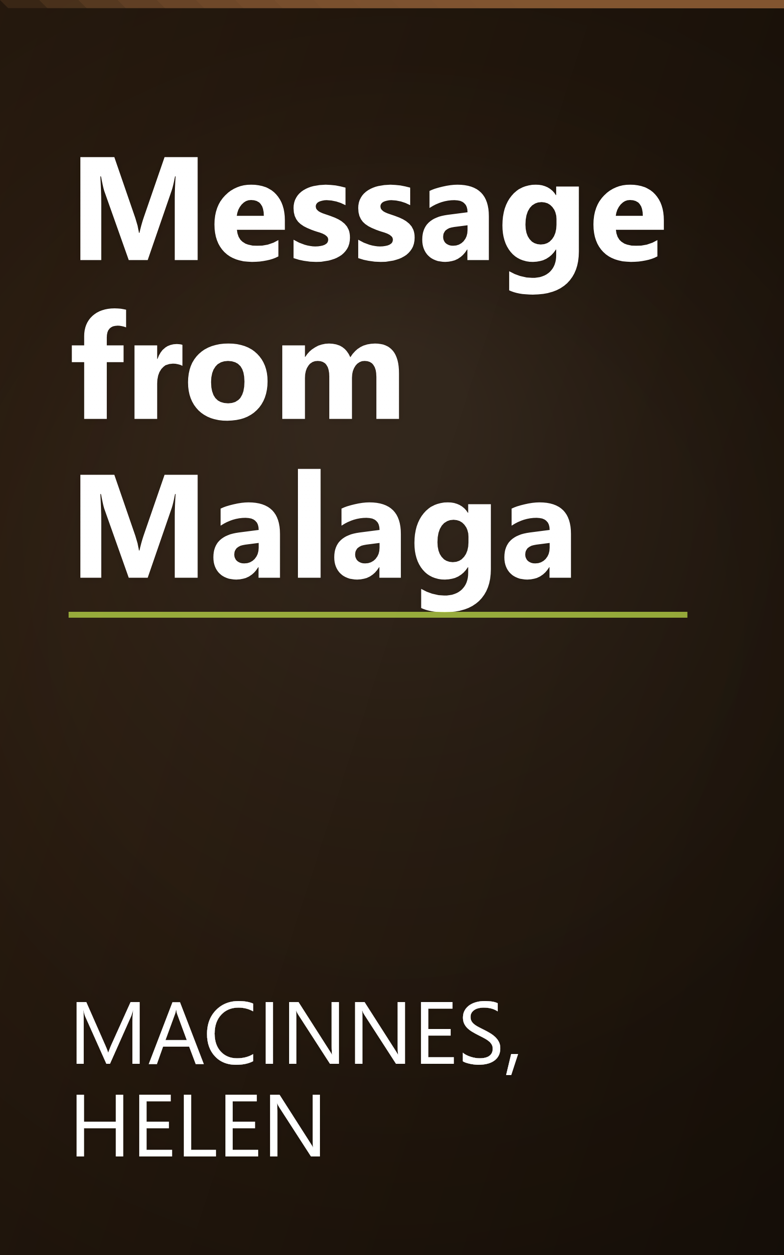 Message from Malaga book cover