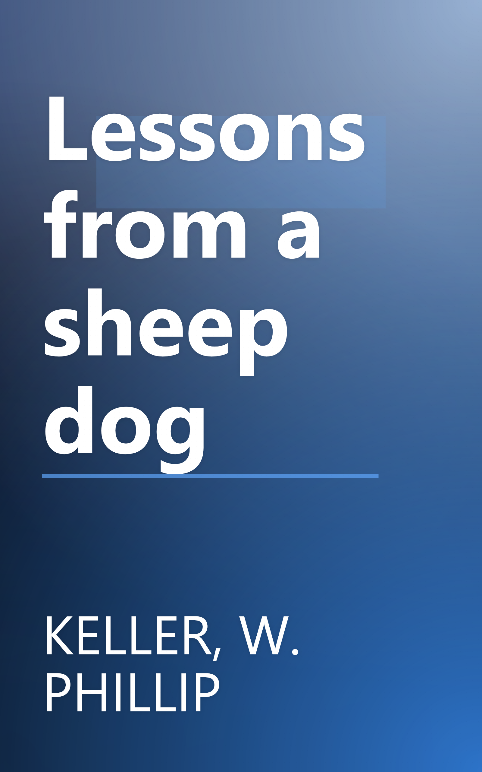 Lessons from a sheep dog book cover