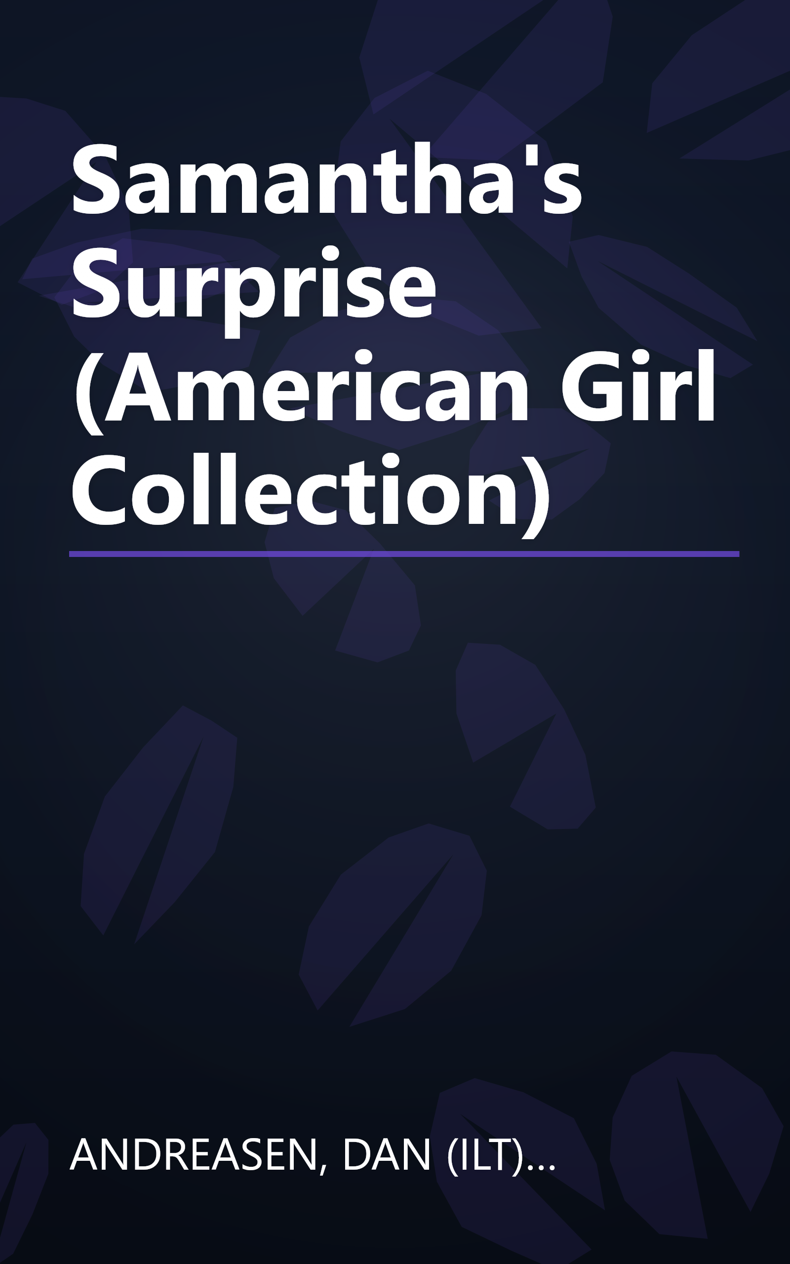 Samantha's Surprise (American Girl Collection) book cover