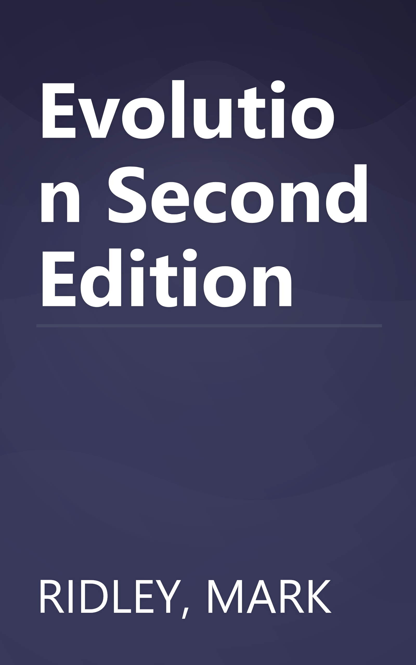 Evolution Second Edition book cover