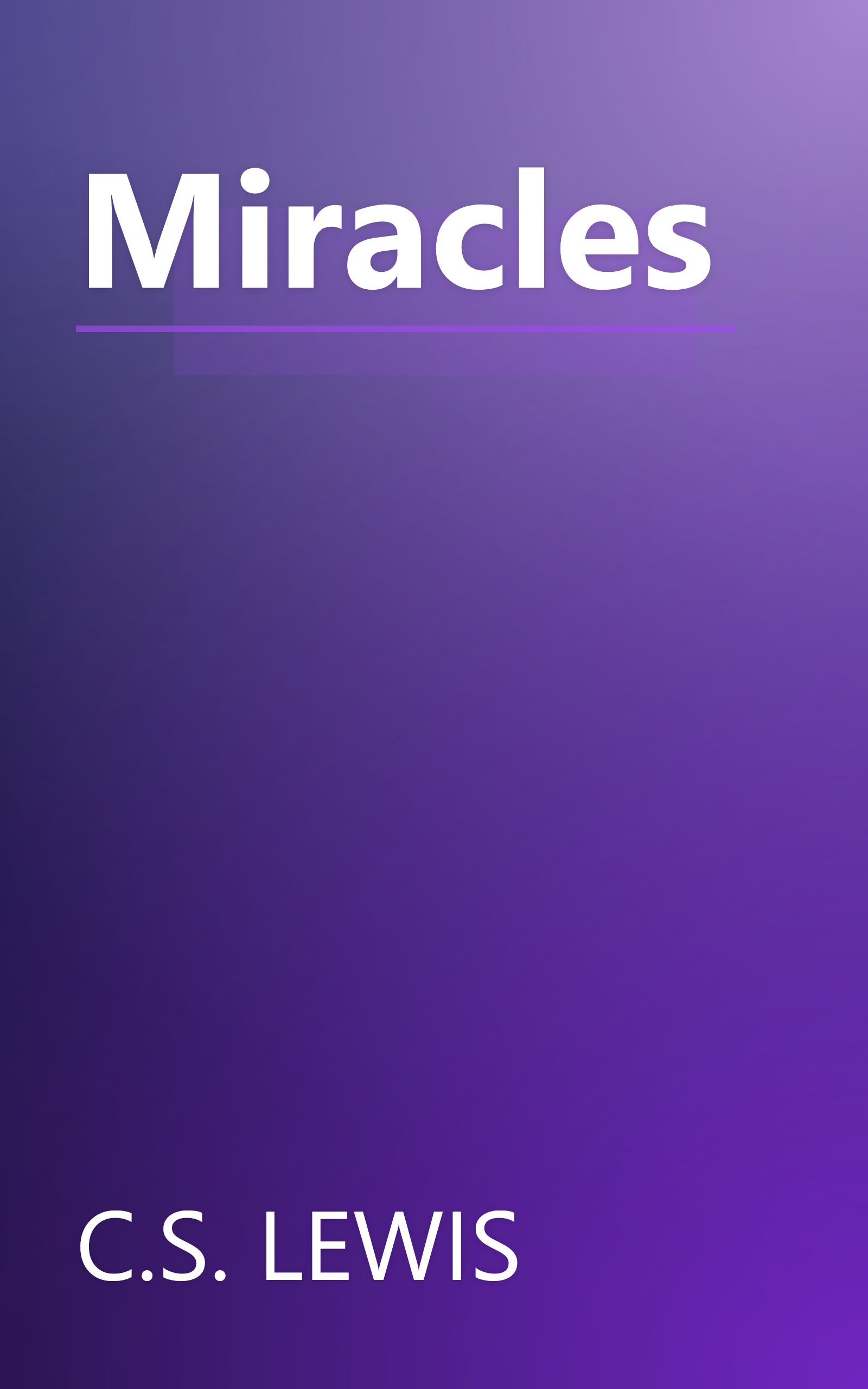 Miracles book cover