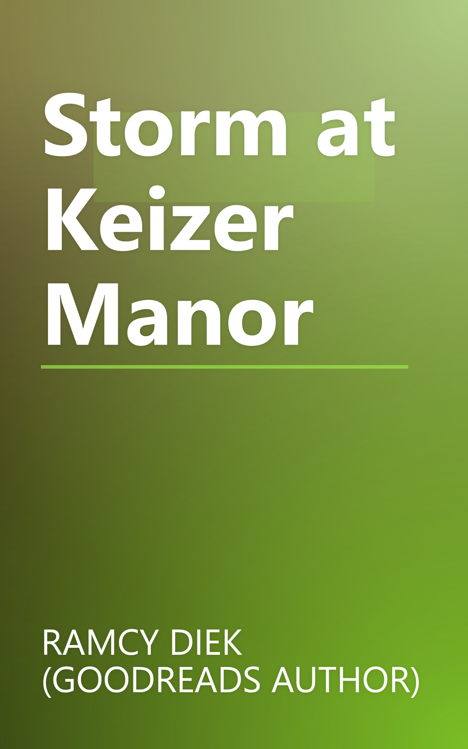 Storm at Keizer Manor book cover