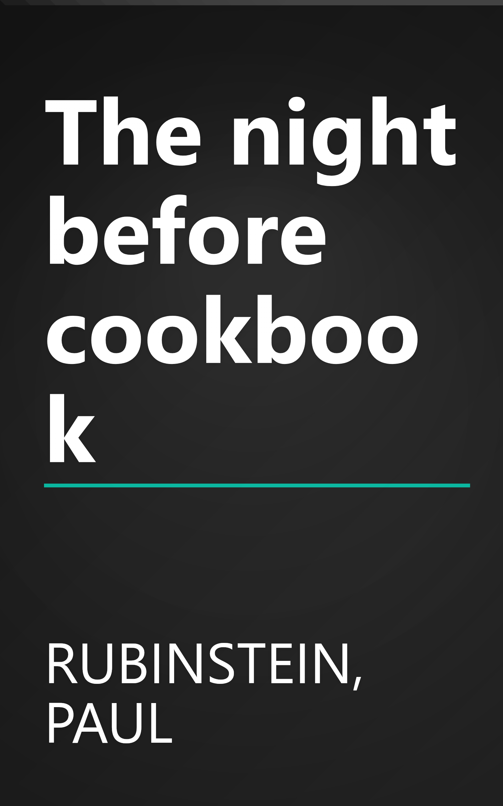 The night before cookbook book cover
