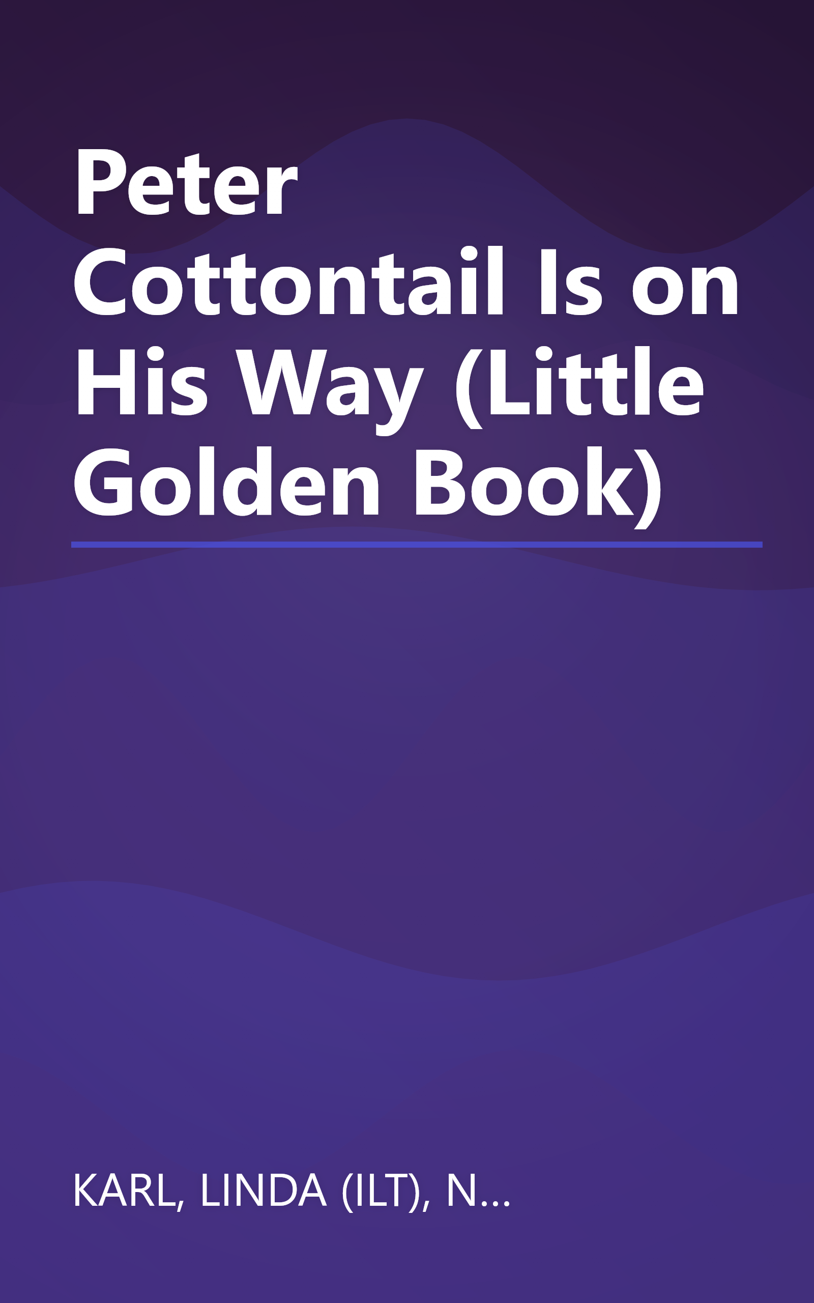 Peter Cottontail Is on His Way (Little Golden Book) book cover