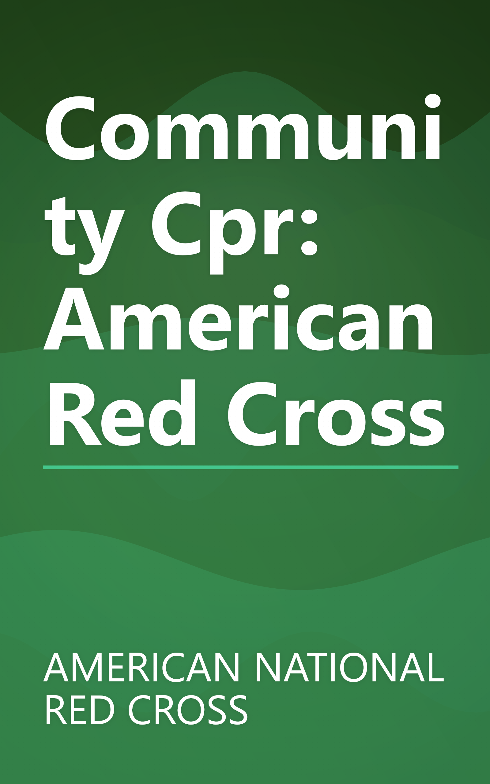 Community Cpr: American Red Cross book cover
