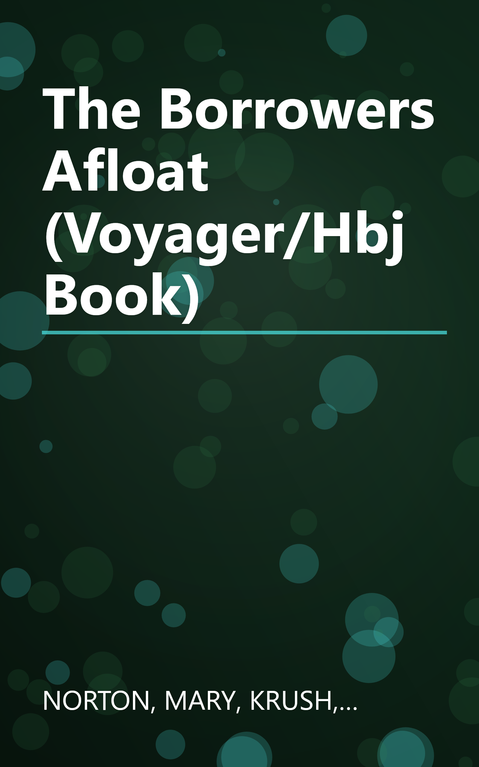 The Borrowers Afloat (Voyager/Hbj Book) book cover