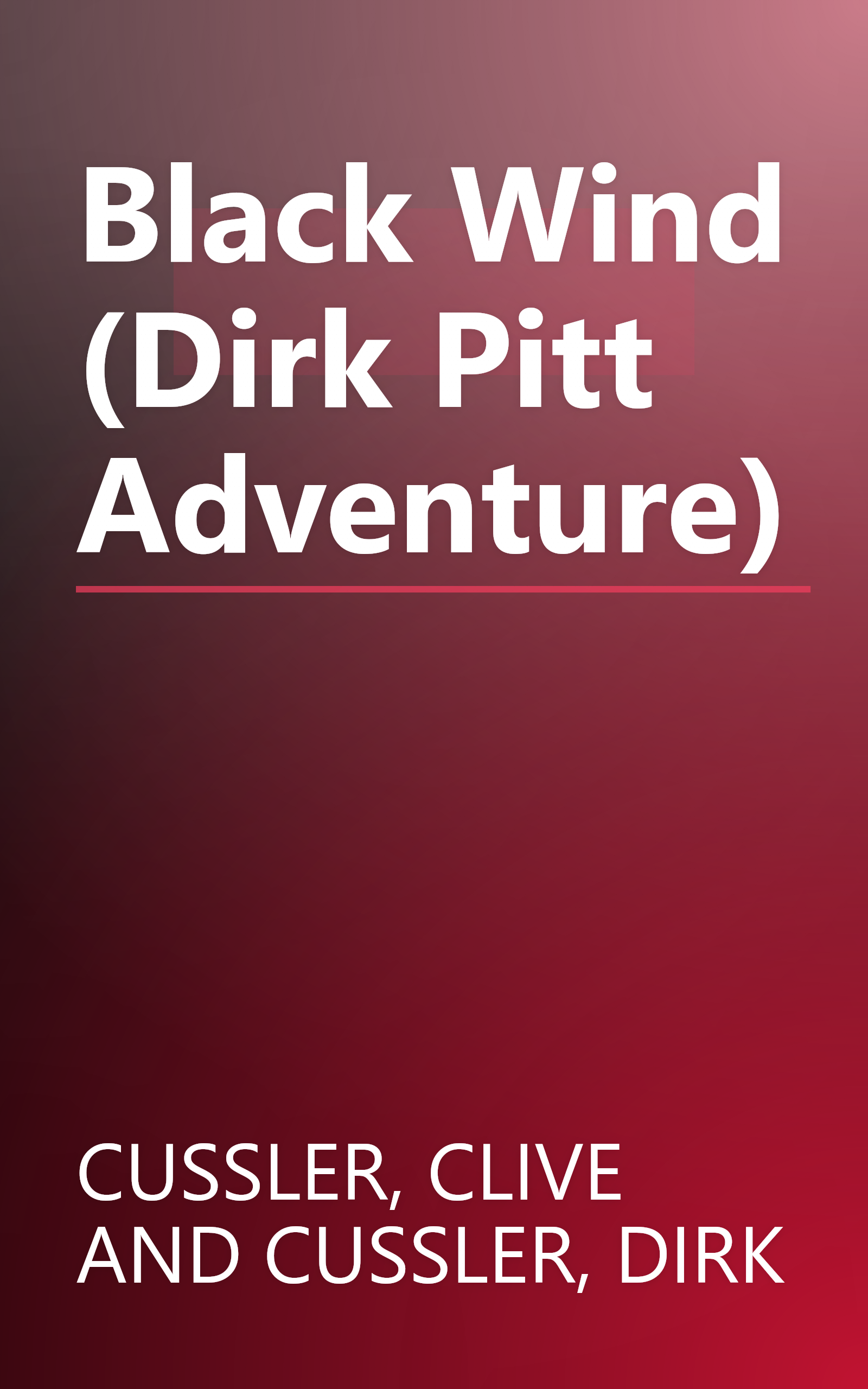 Black Wind (Dirk Pitt Adventure) book cover