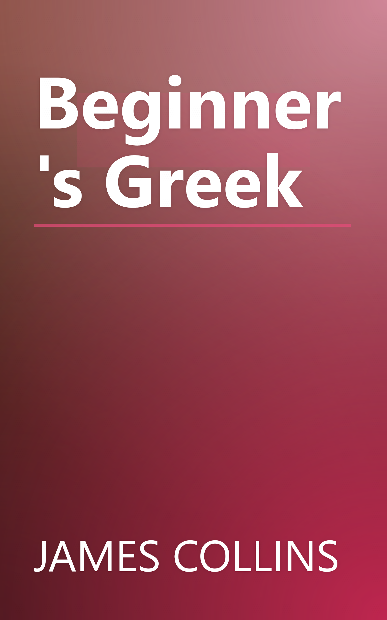 Beginner's Greek book cover
