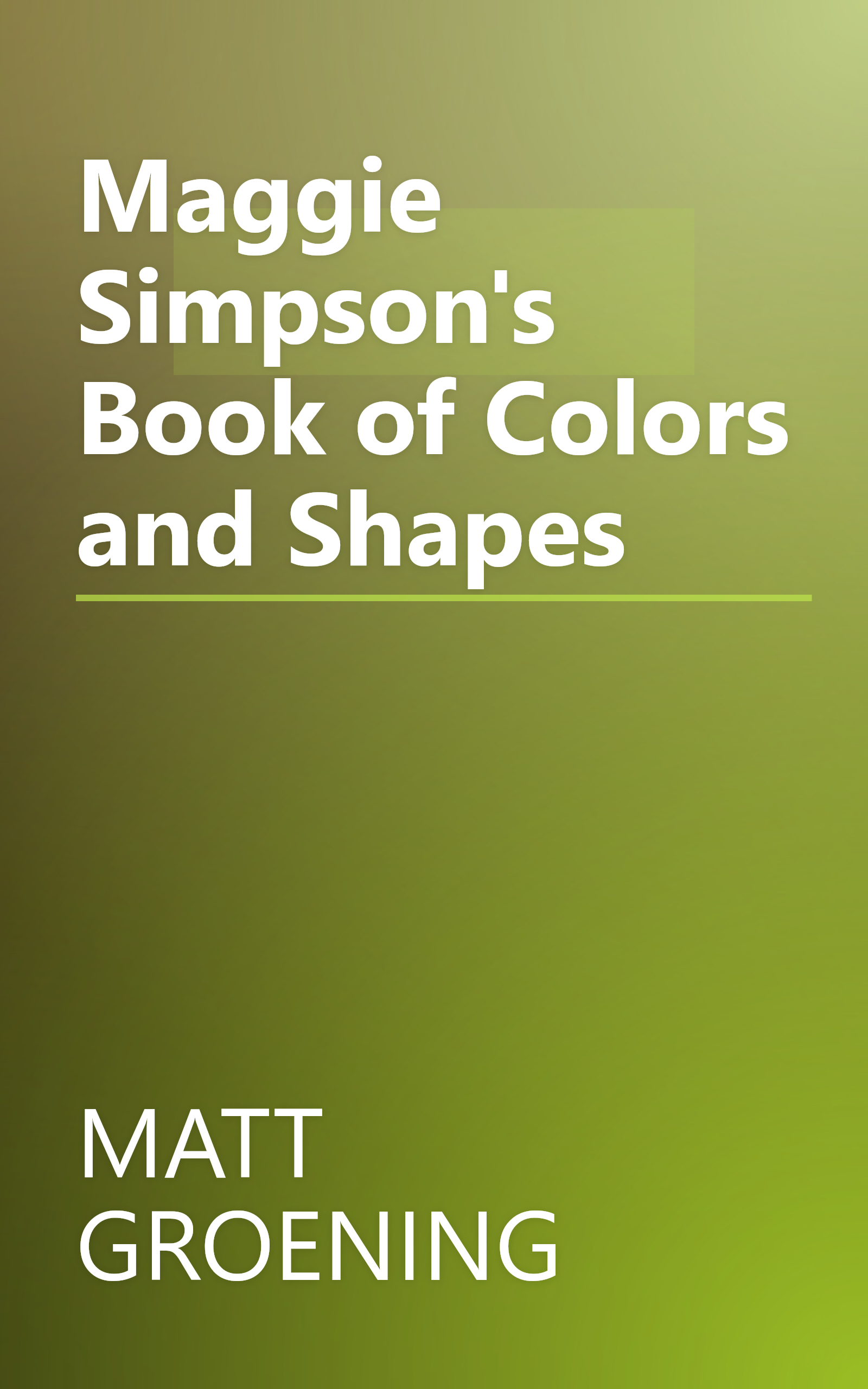 Maggie Simpson's Book of Colors and Shapes book cover