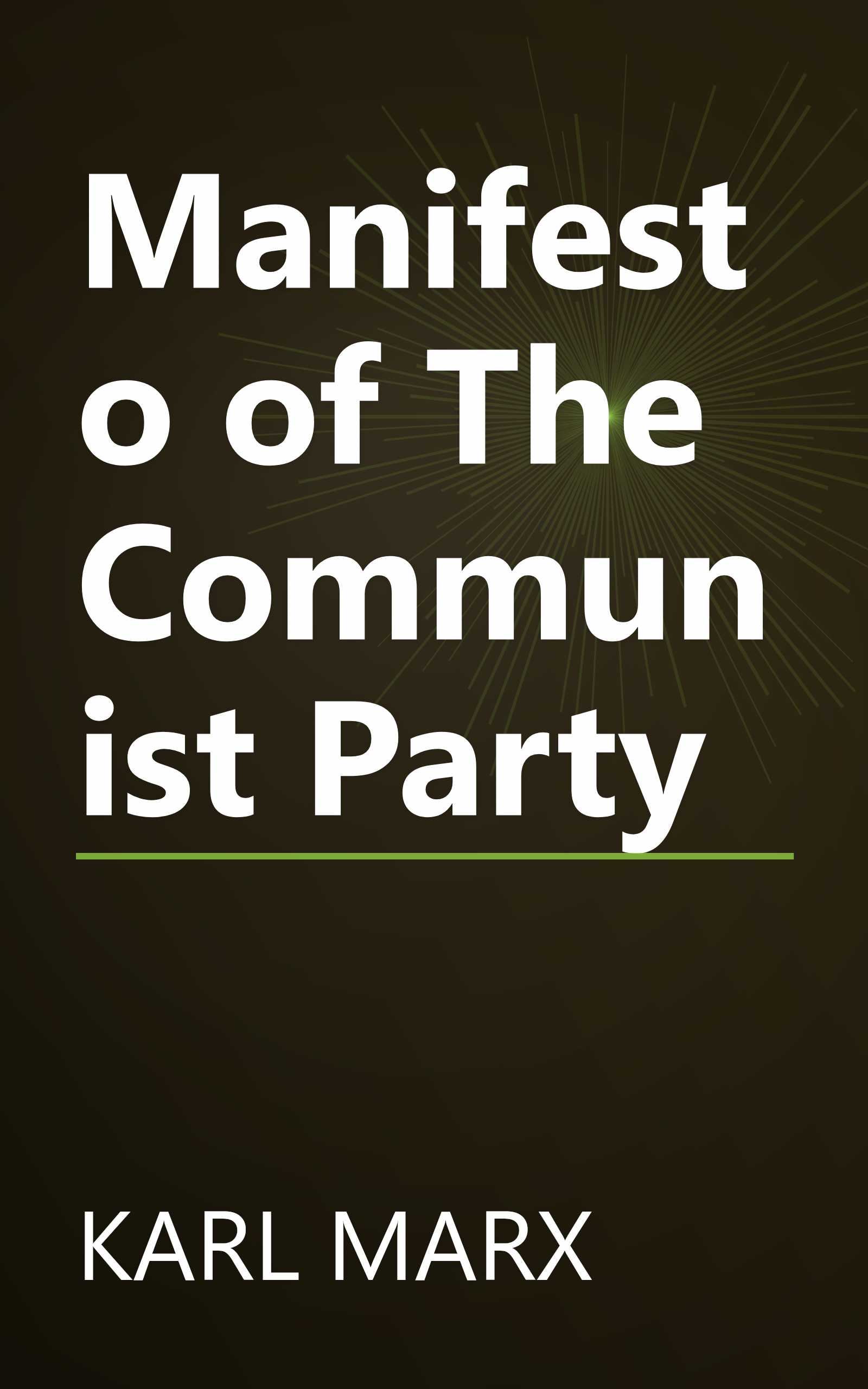 Manifesto of The Communist Party book cover