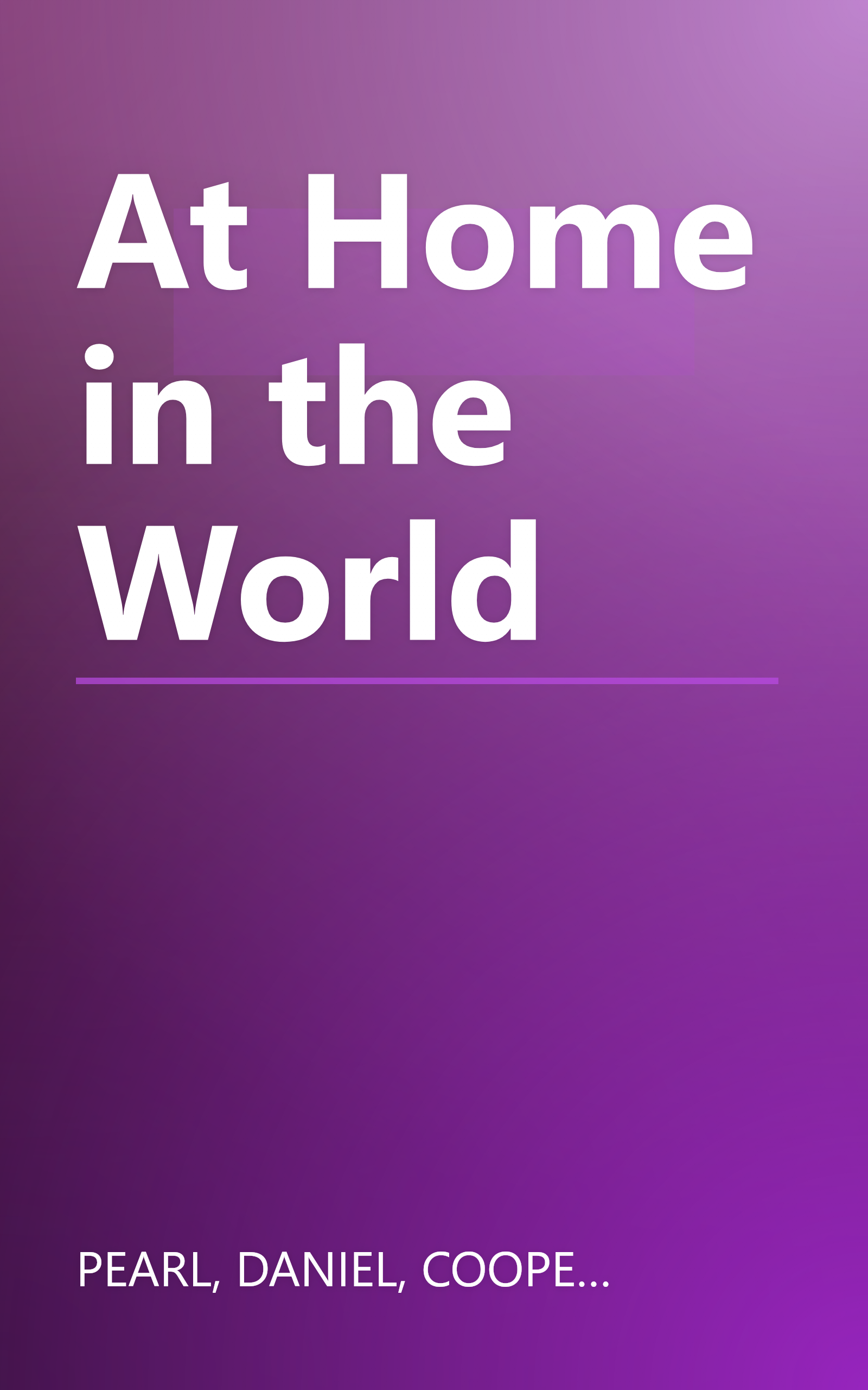 At Home in the World book cover
