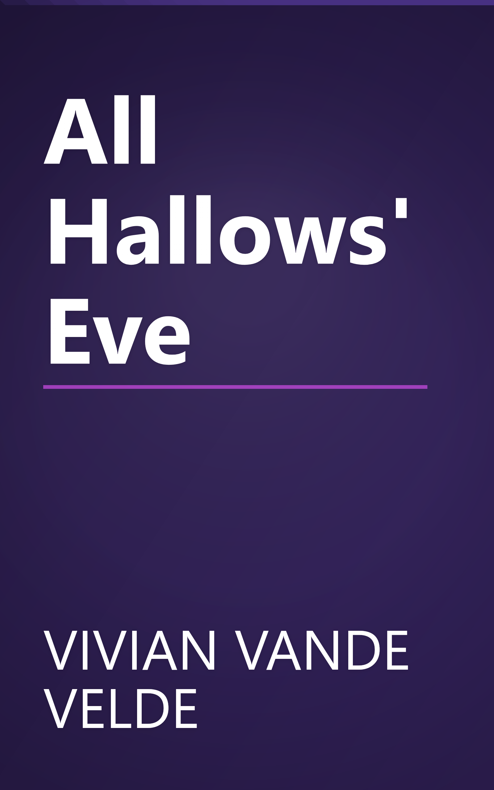 All Hallows' Eve book cover