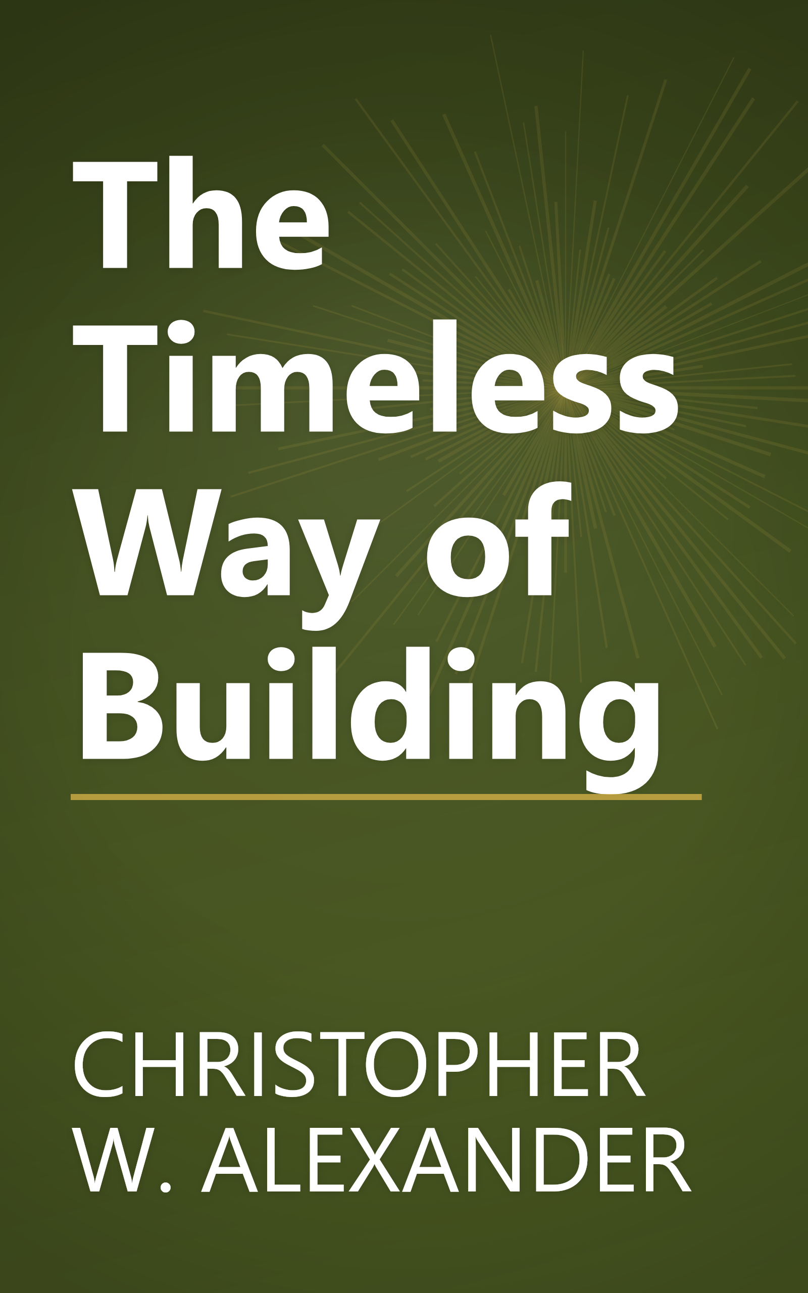 The Timeless Way of Building book cover