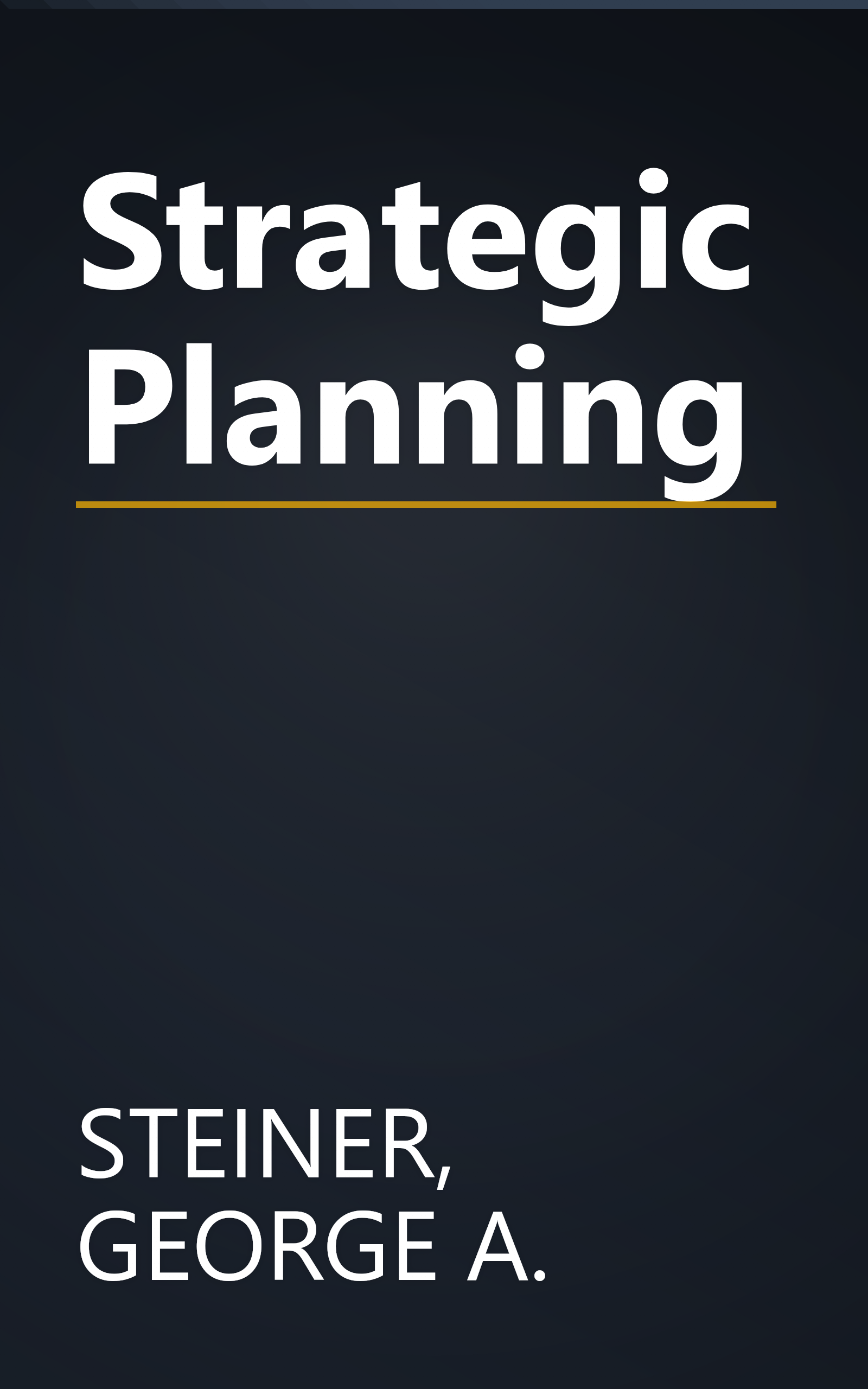 Strategic Planning book cover