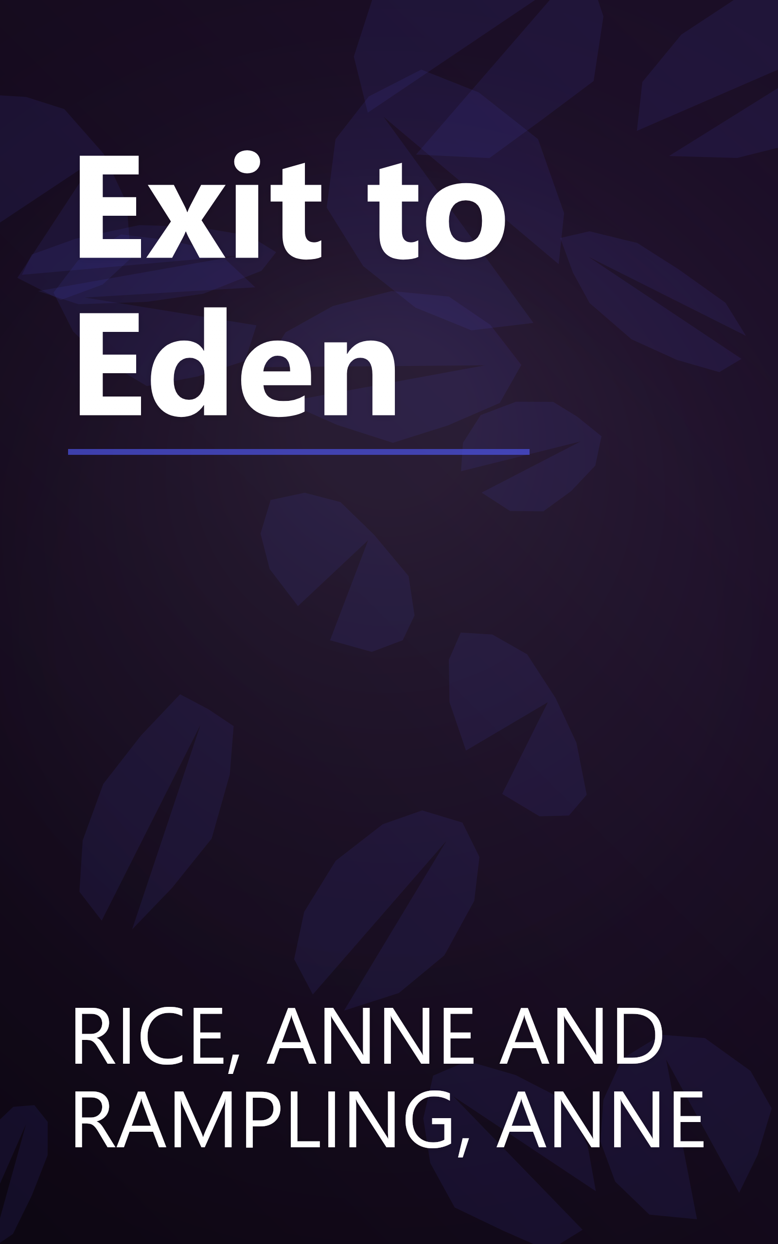 Exit to Eden book cover