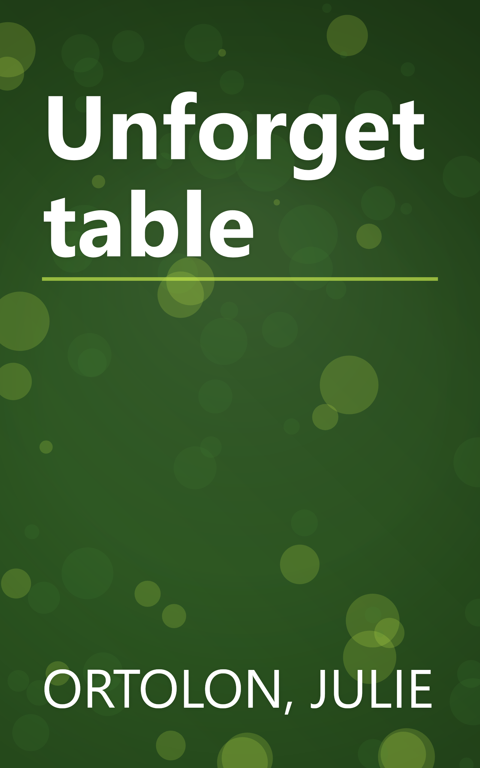 Unforgettable book cover