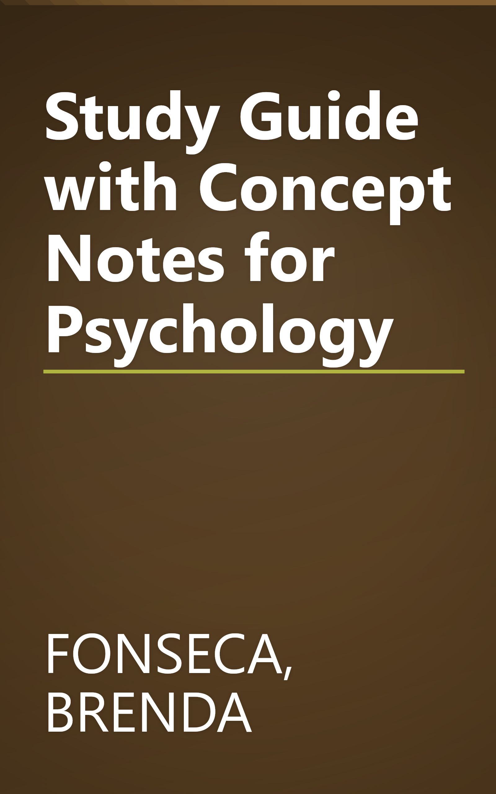 Study Guide with Concept Notes for Psychology book cover