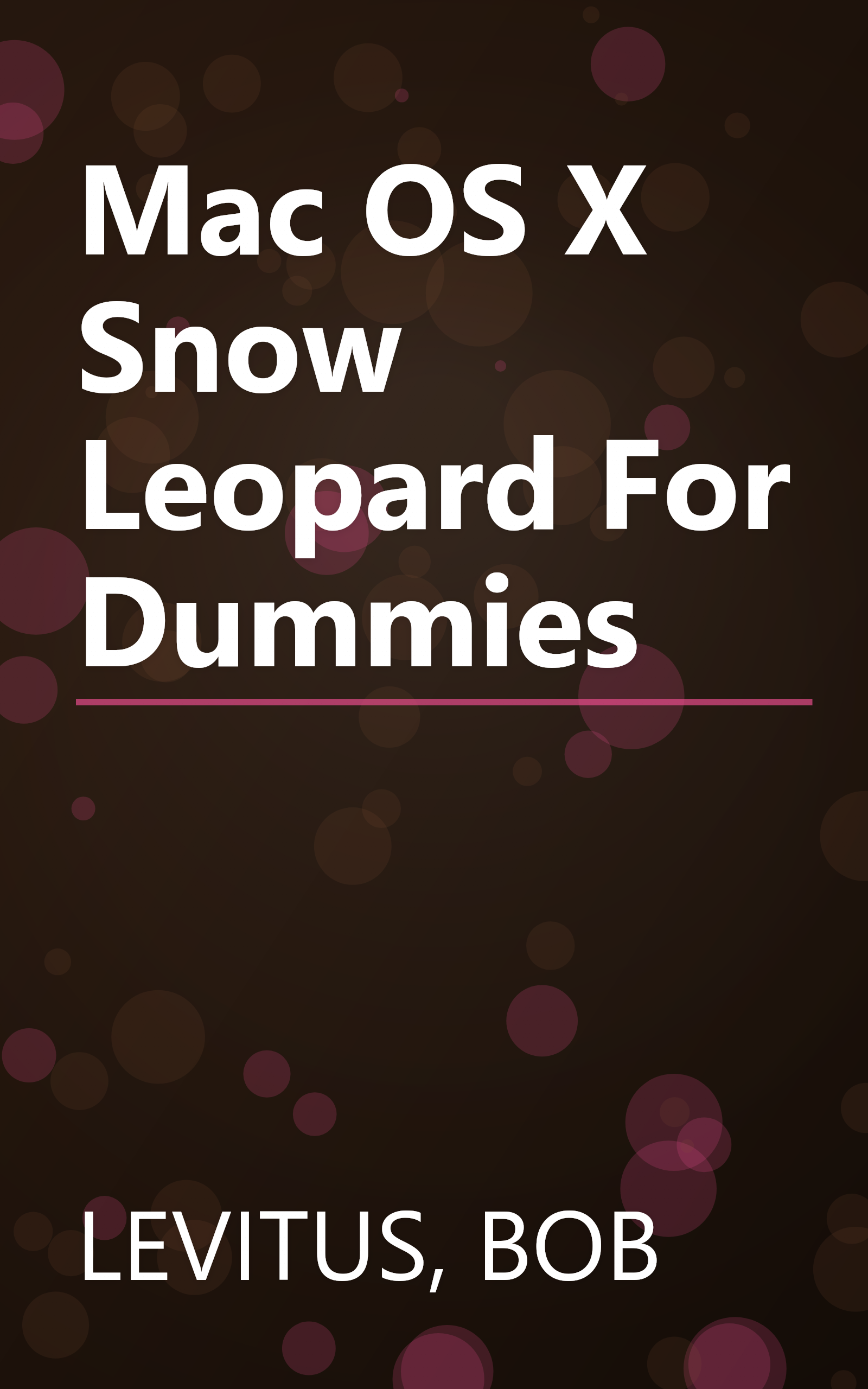 Mac OS X Snow Leopard For Dummies book cover