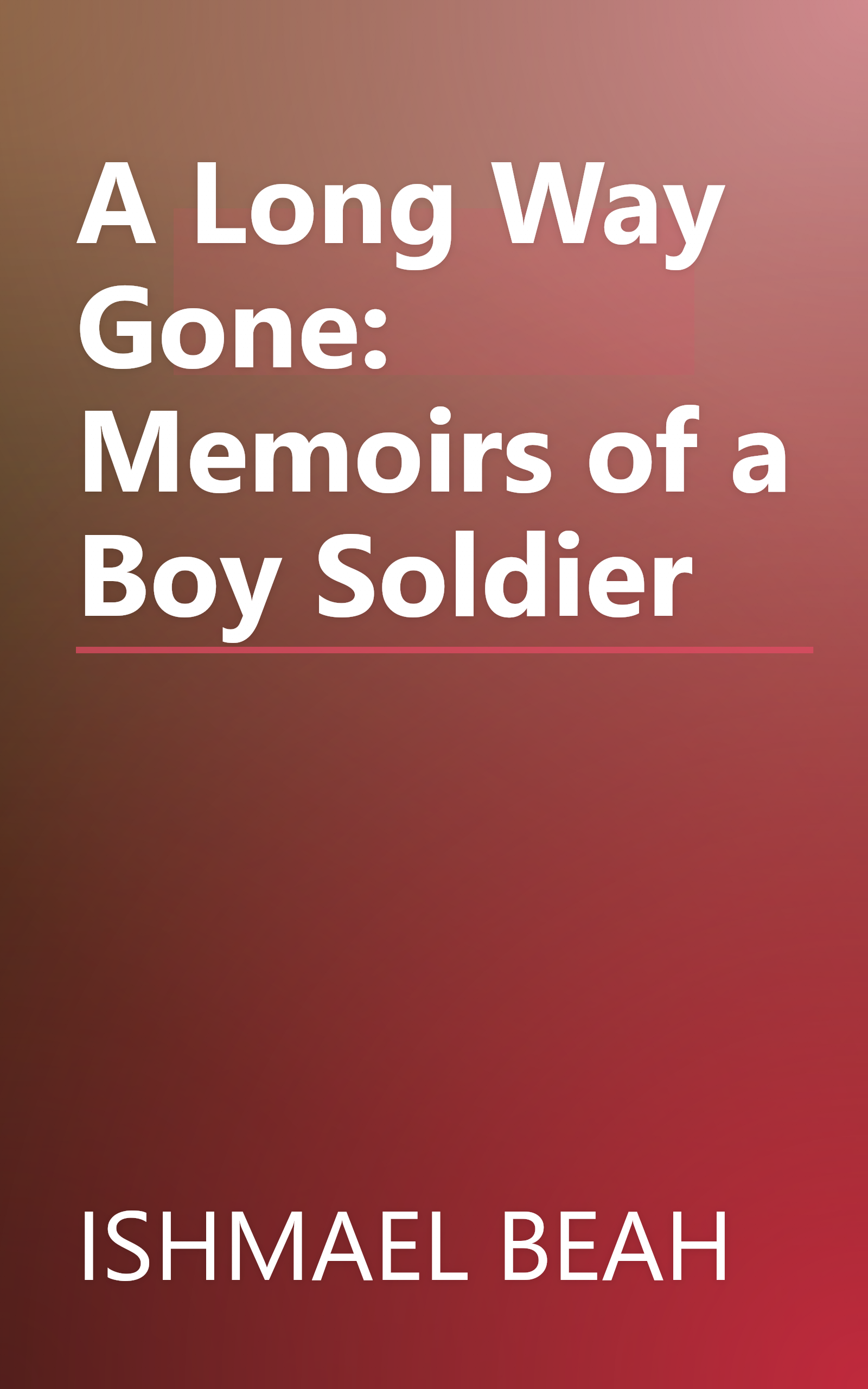 A Long Way Gone: Memoirs of a Boy Soldier book cover