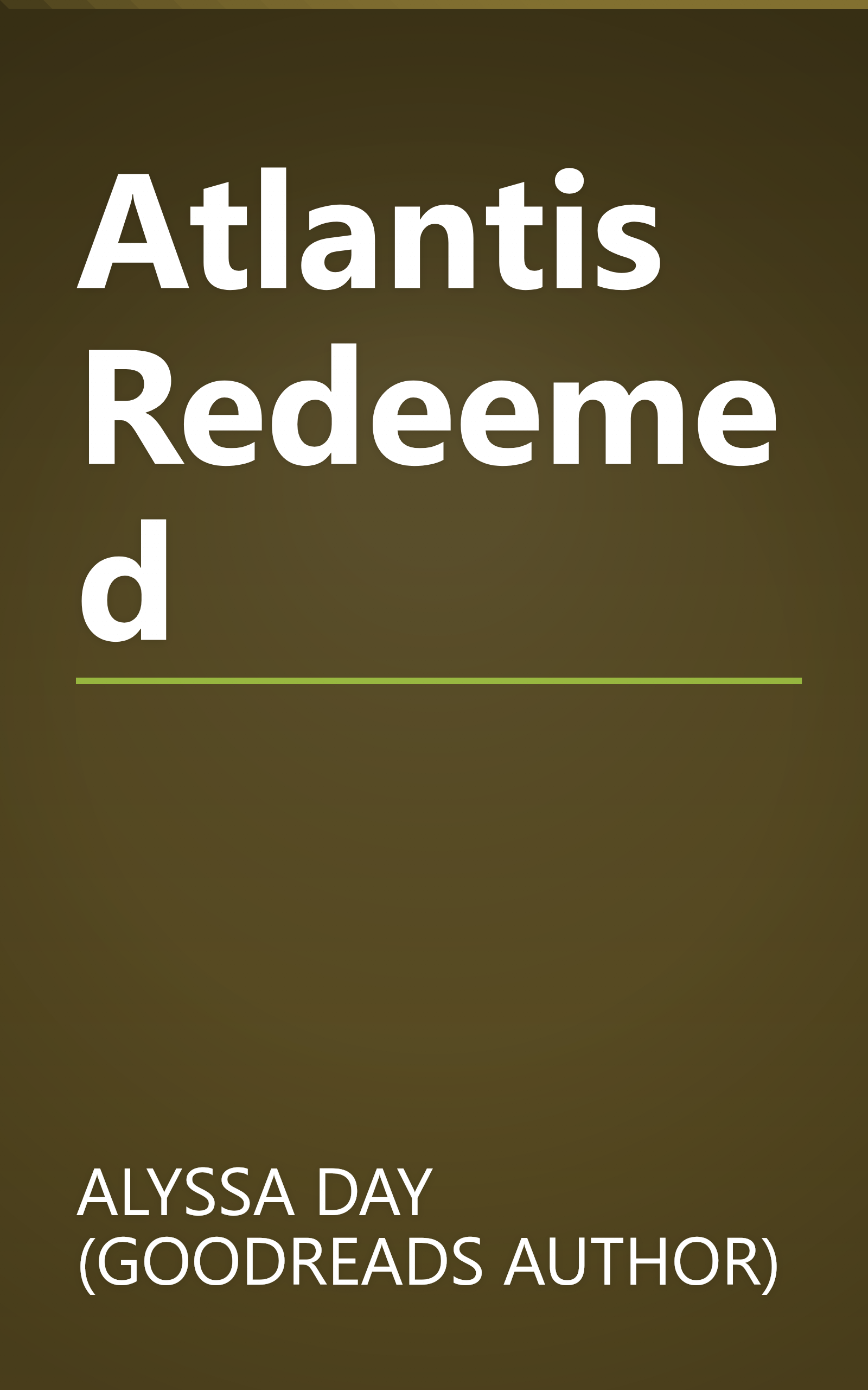 Atlantis Redeemed book cover