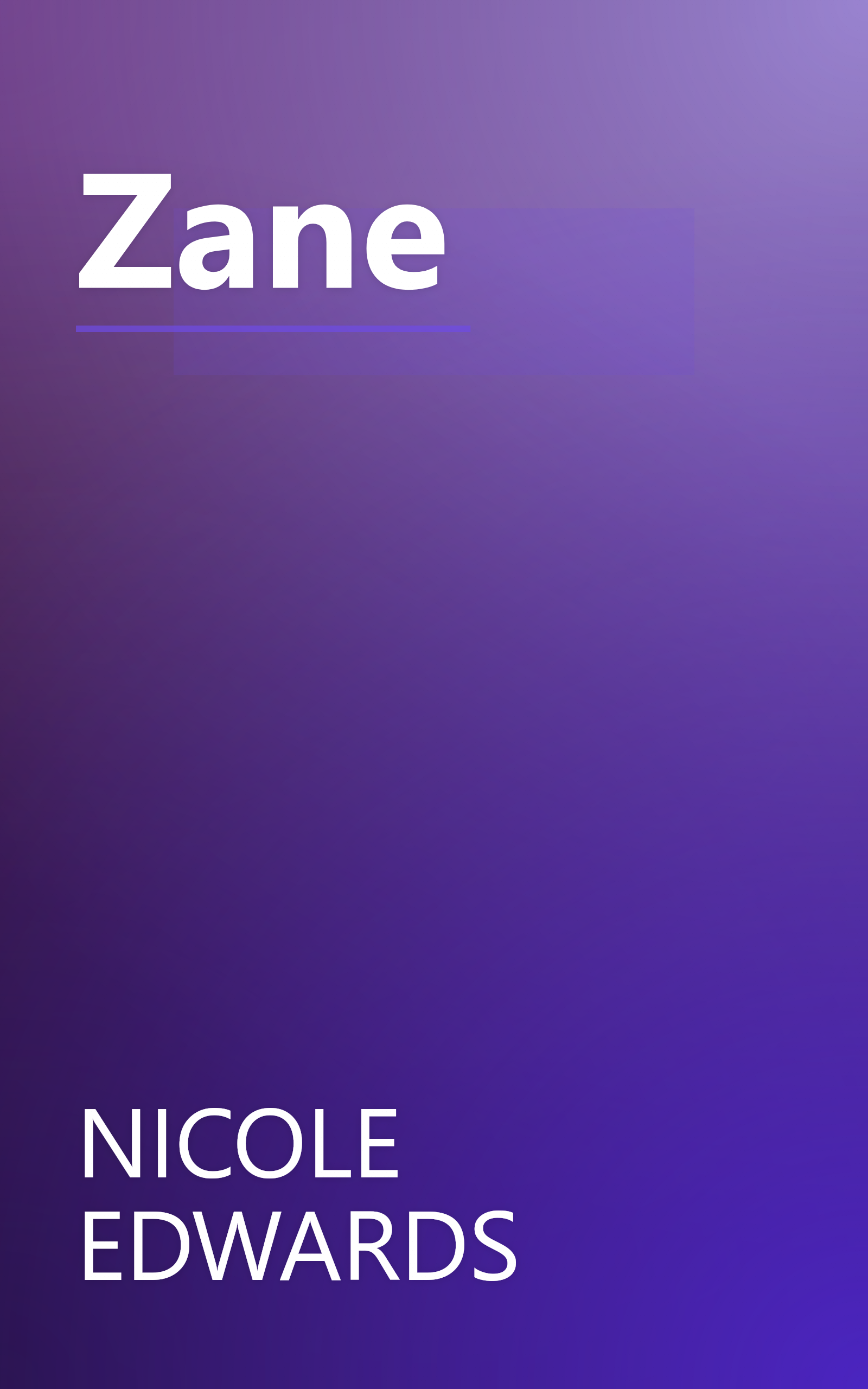 Zane book cover