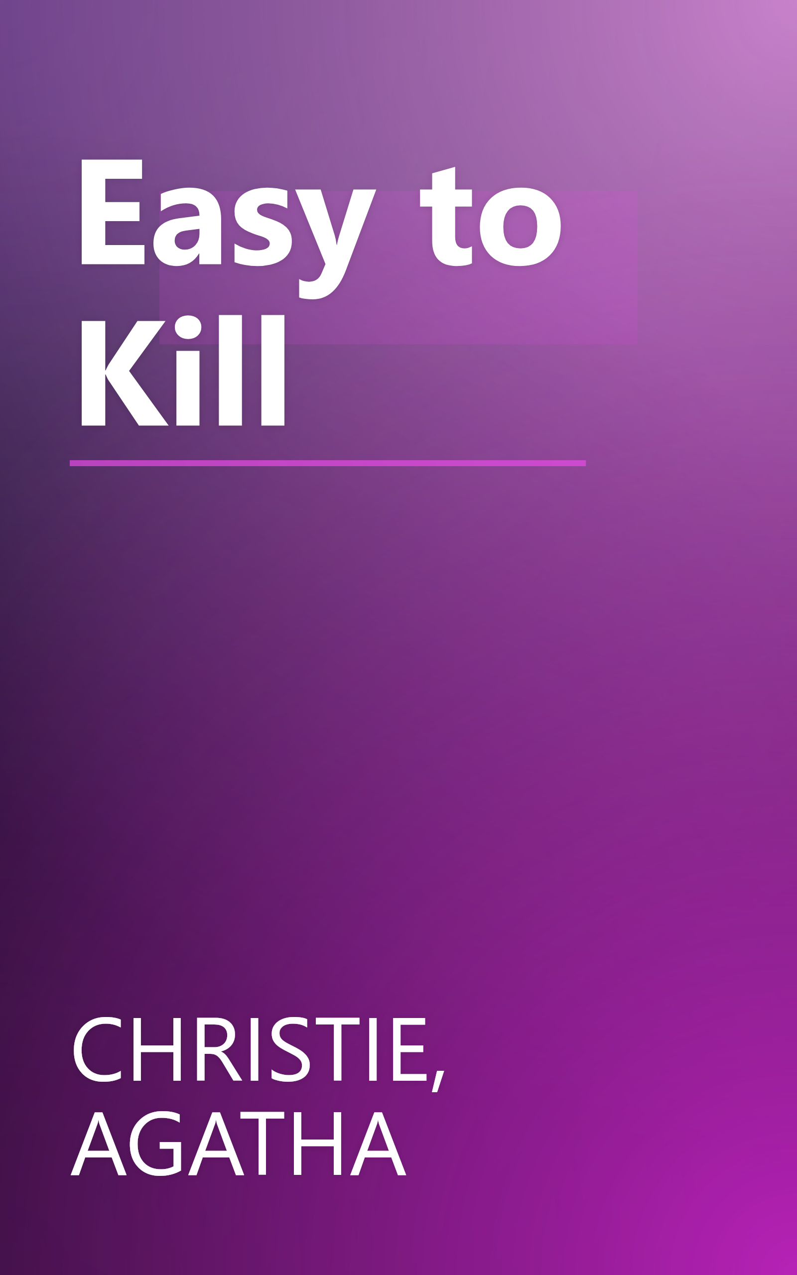 Easy to Kill book cover