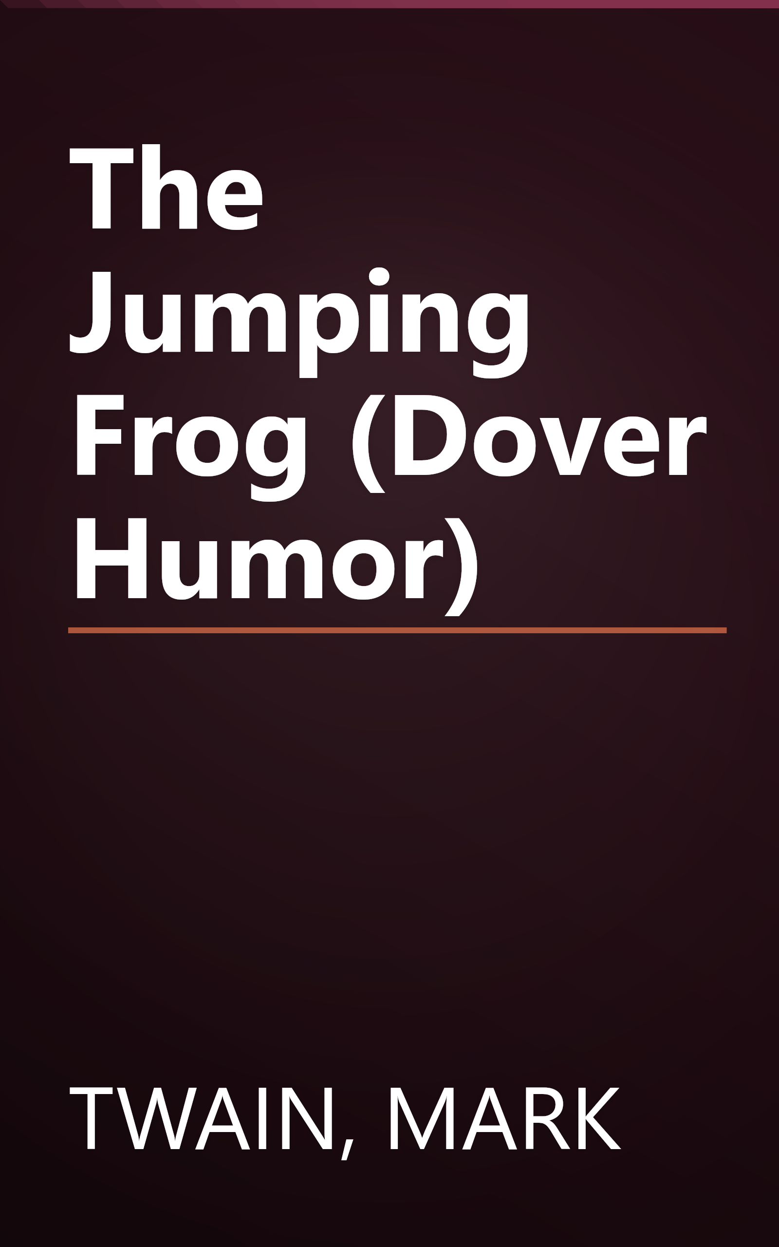 The Jumping Frog (Dover Humor) book cover