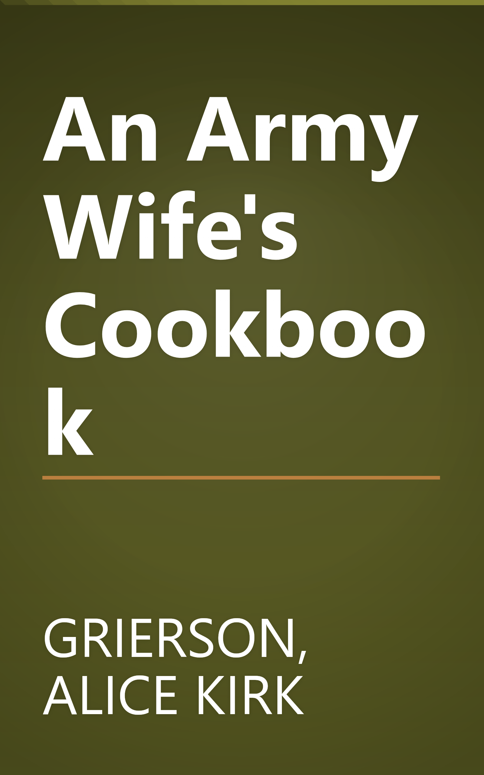 An Army Wife's Cookbook book cover