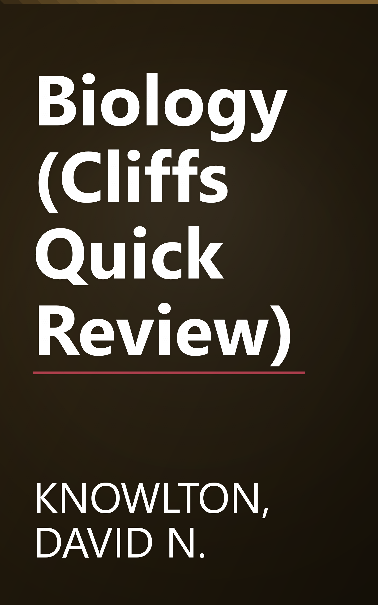 Biology (Cliffs Quick Review) book cover