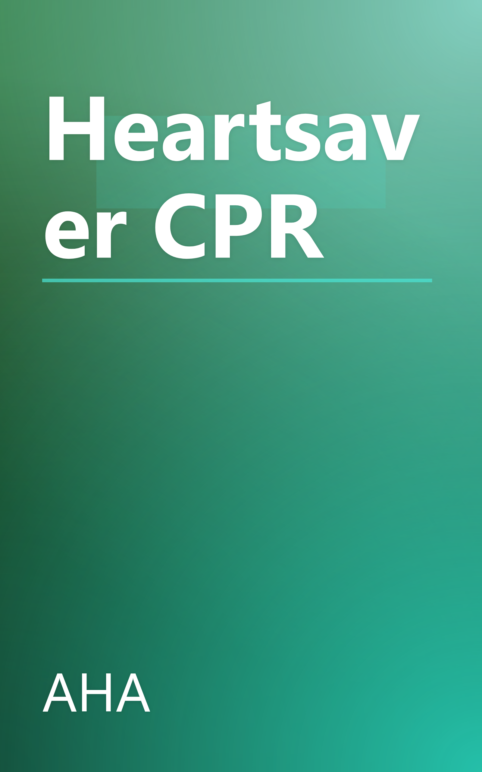 Heartsaver CPR book cover