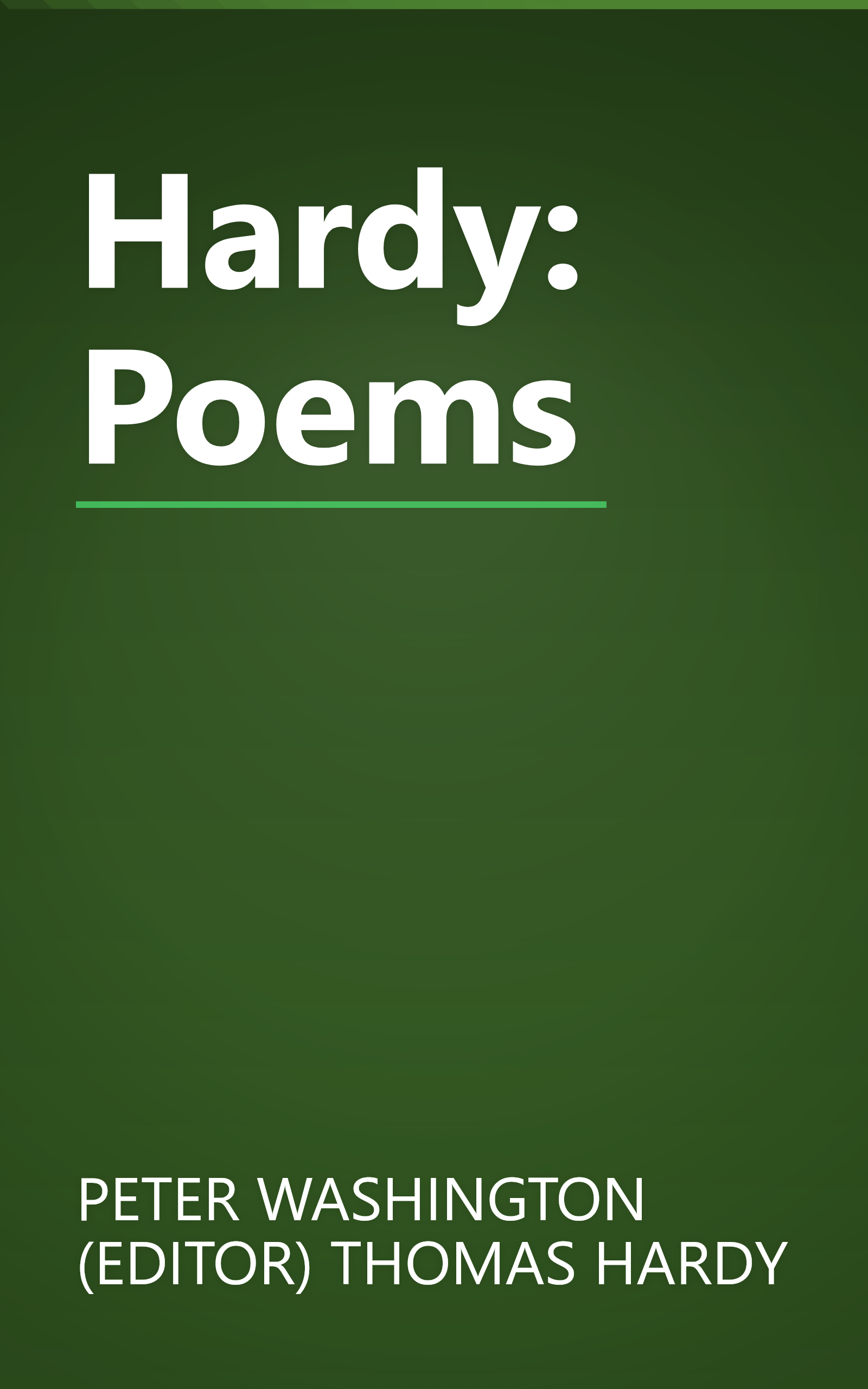 Hardy: Poems book cover