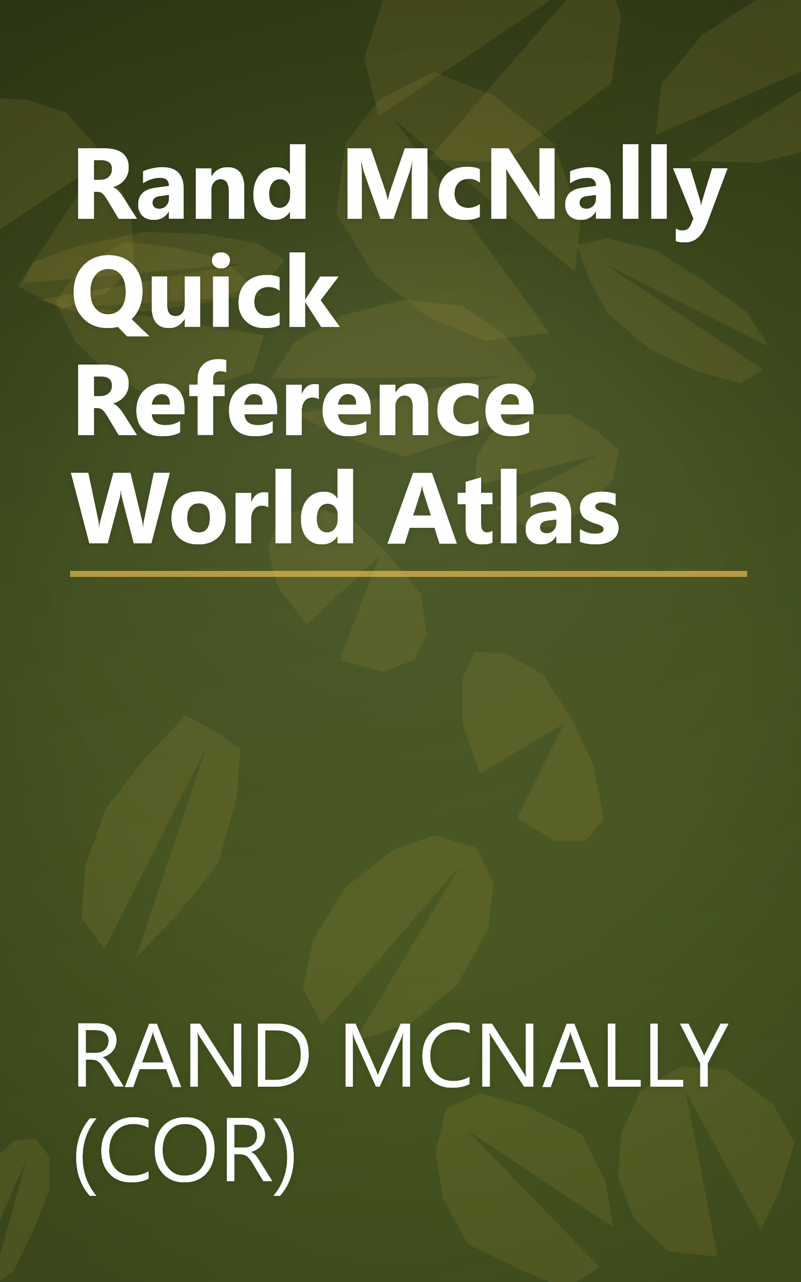 Rand McNally Quick Reference World Atlas book cover