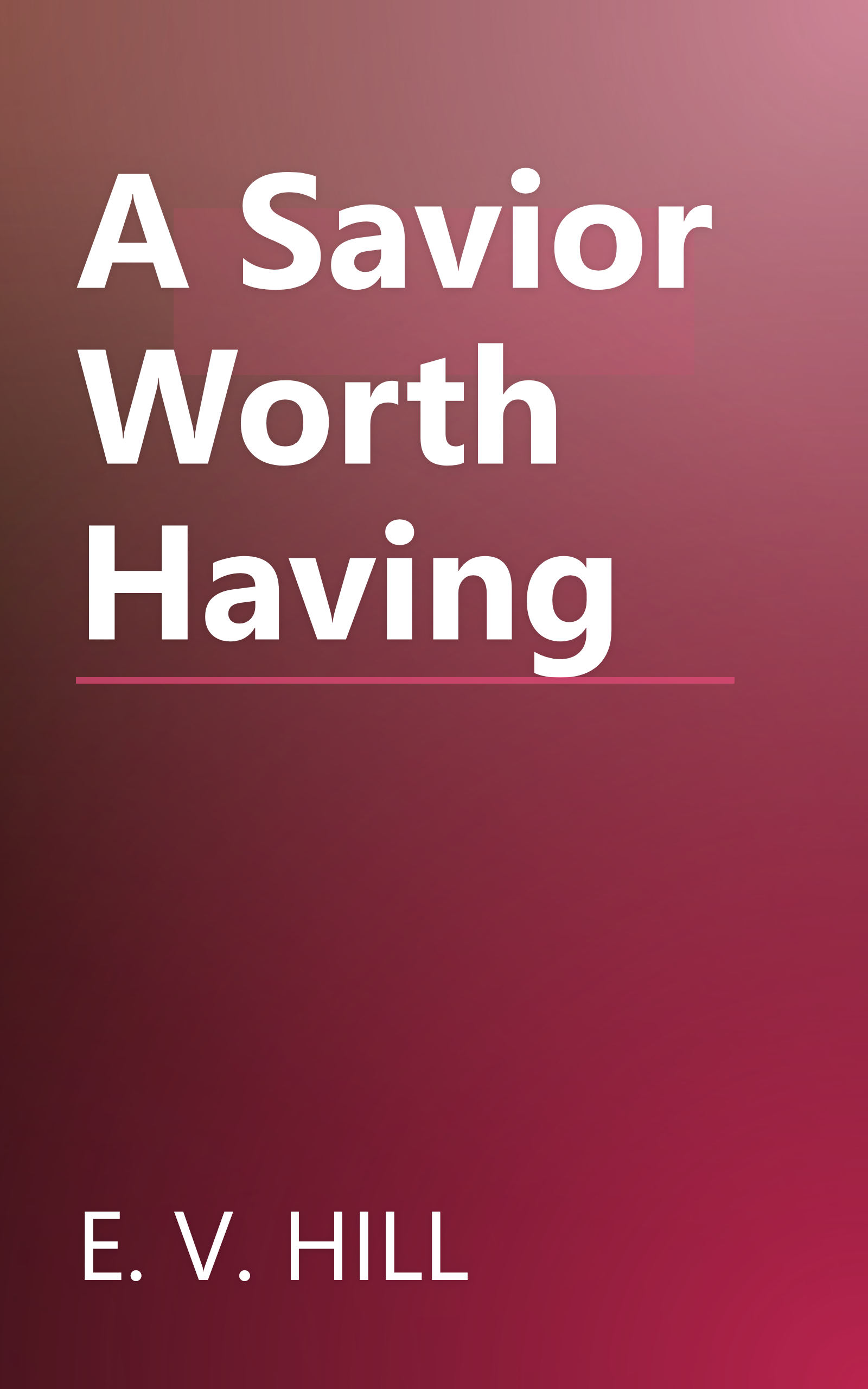 A Savior Worth Having book cover