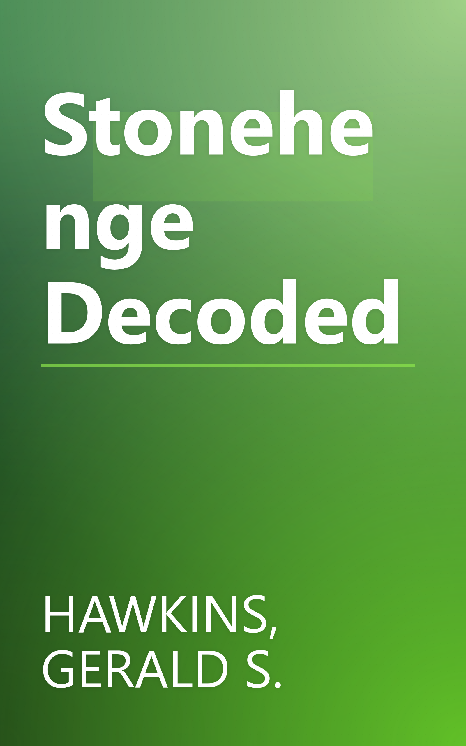 Stonehenge Decoded book cover