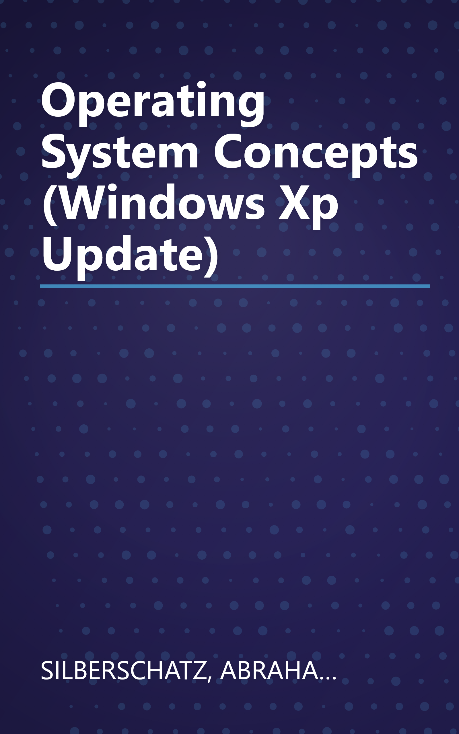 Operating System Concepts (Windows Xp Update) book cover