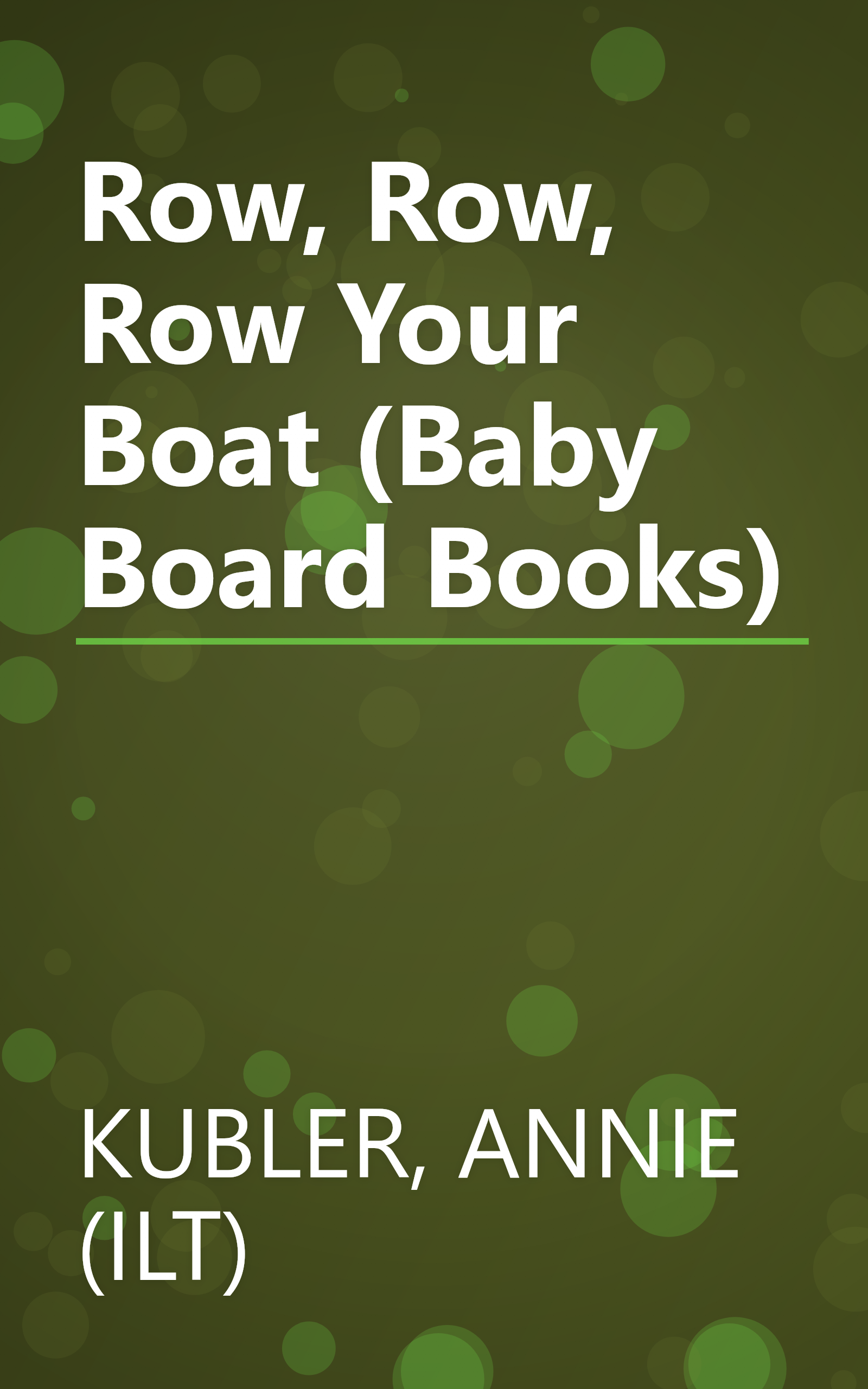 Row, Row, Row Your Boat (Baby Board Books) book cover