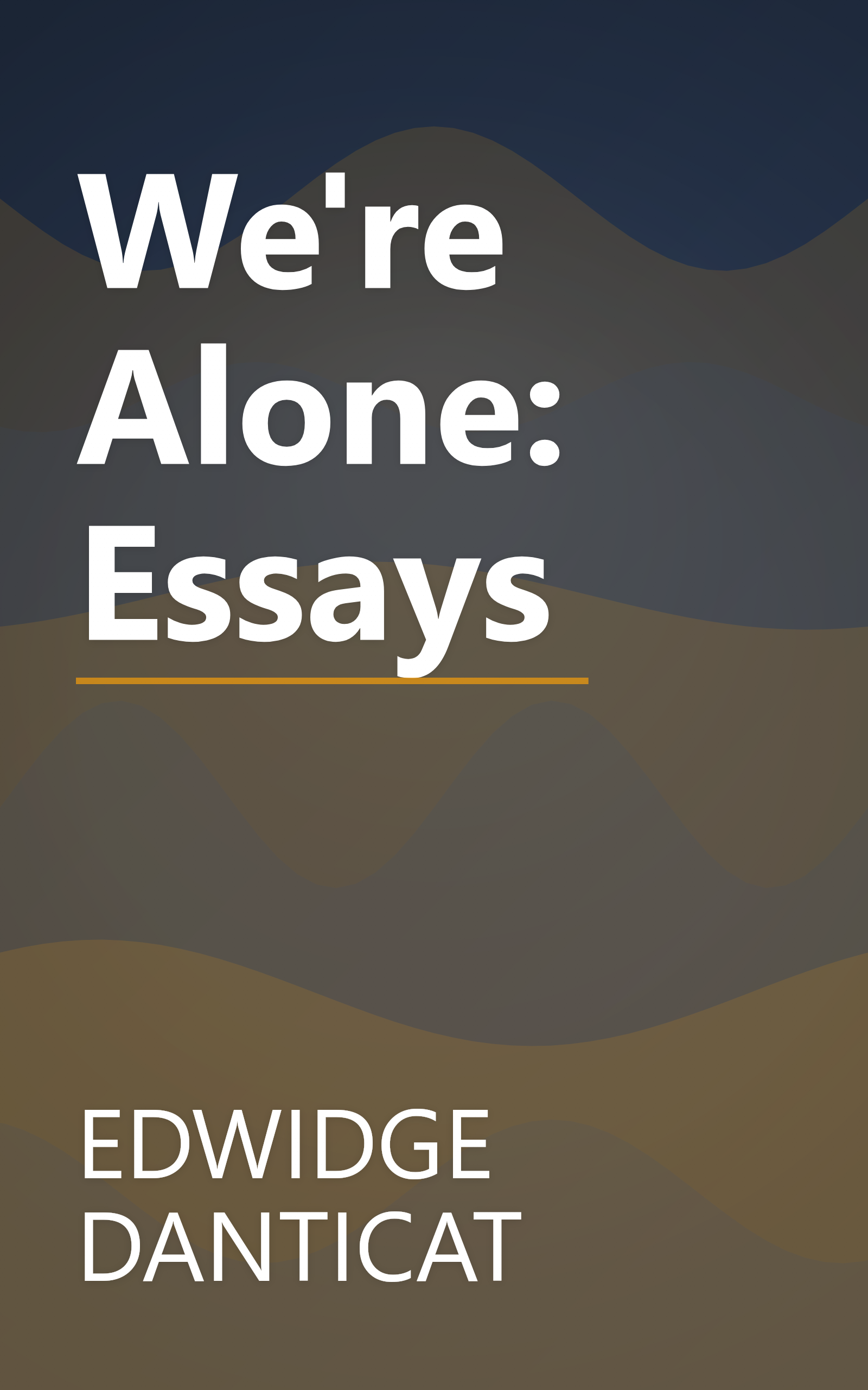We're Alone: Essays book cover