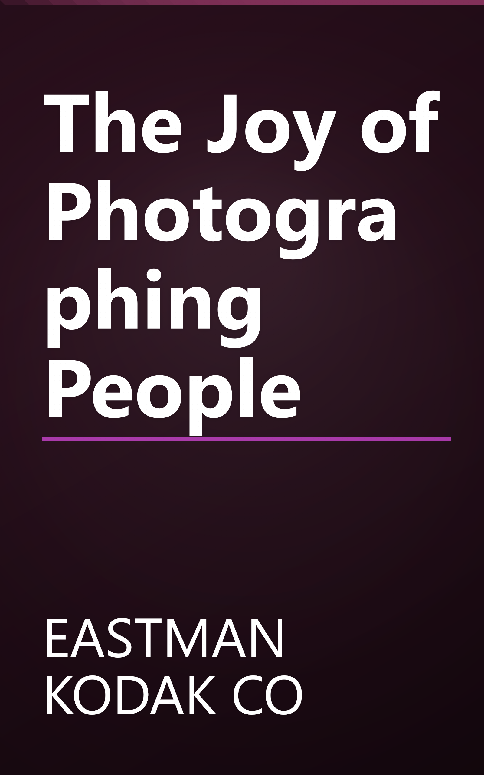 The Joy of Photographing People book cover